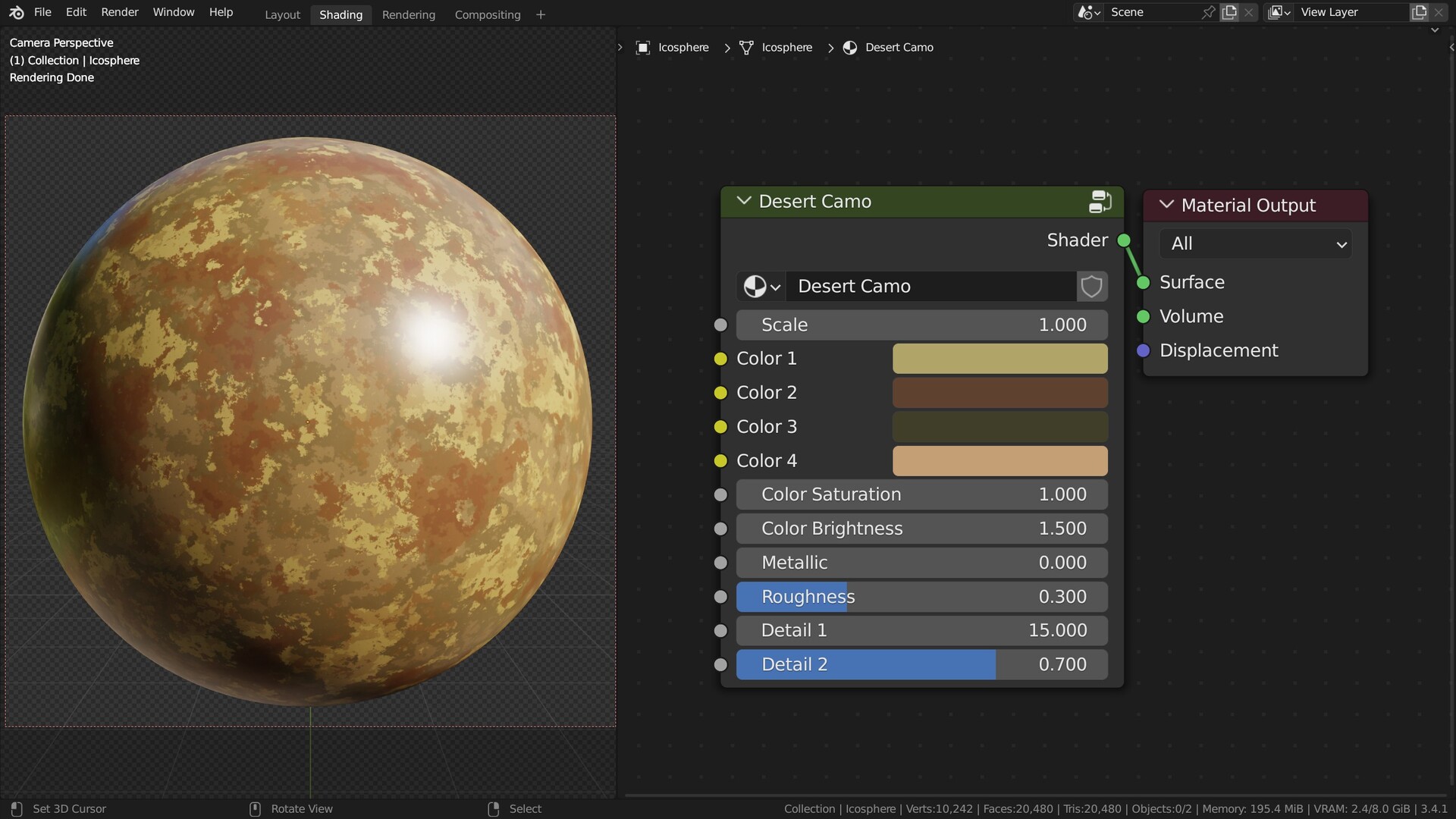 Ryan King - Procedural Desert Camo Material (Blender Tutorial)