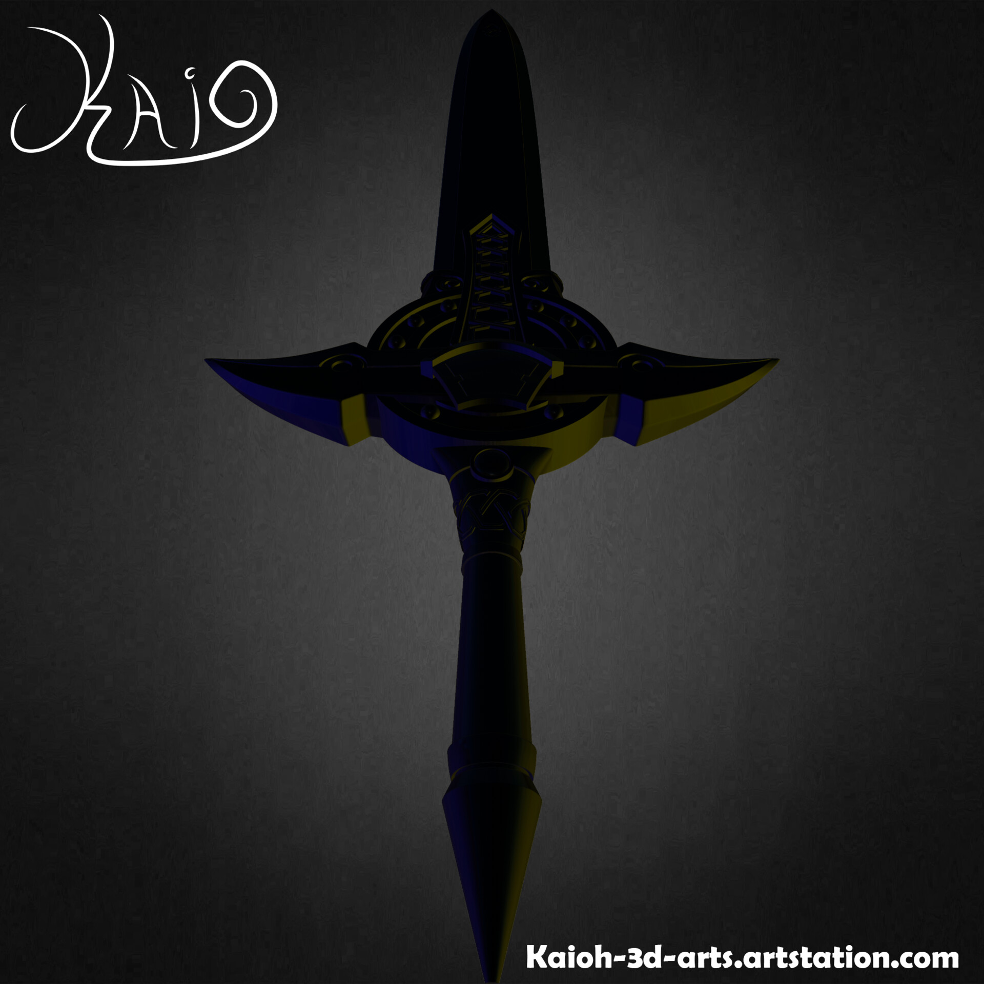 Kaio Augusto - Commision - Sonic and the Black Knight - Caliburn - 3D Model