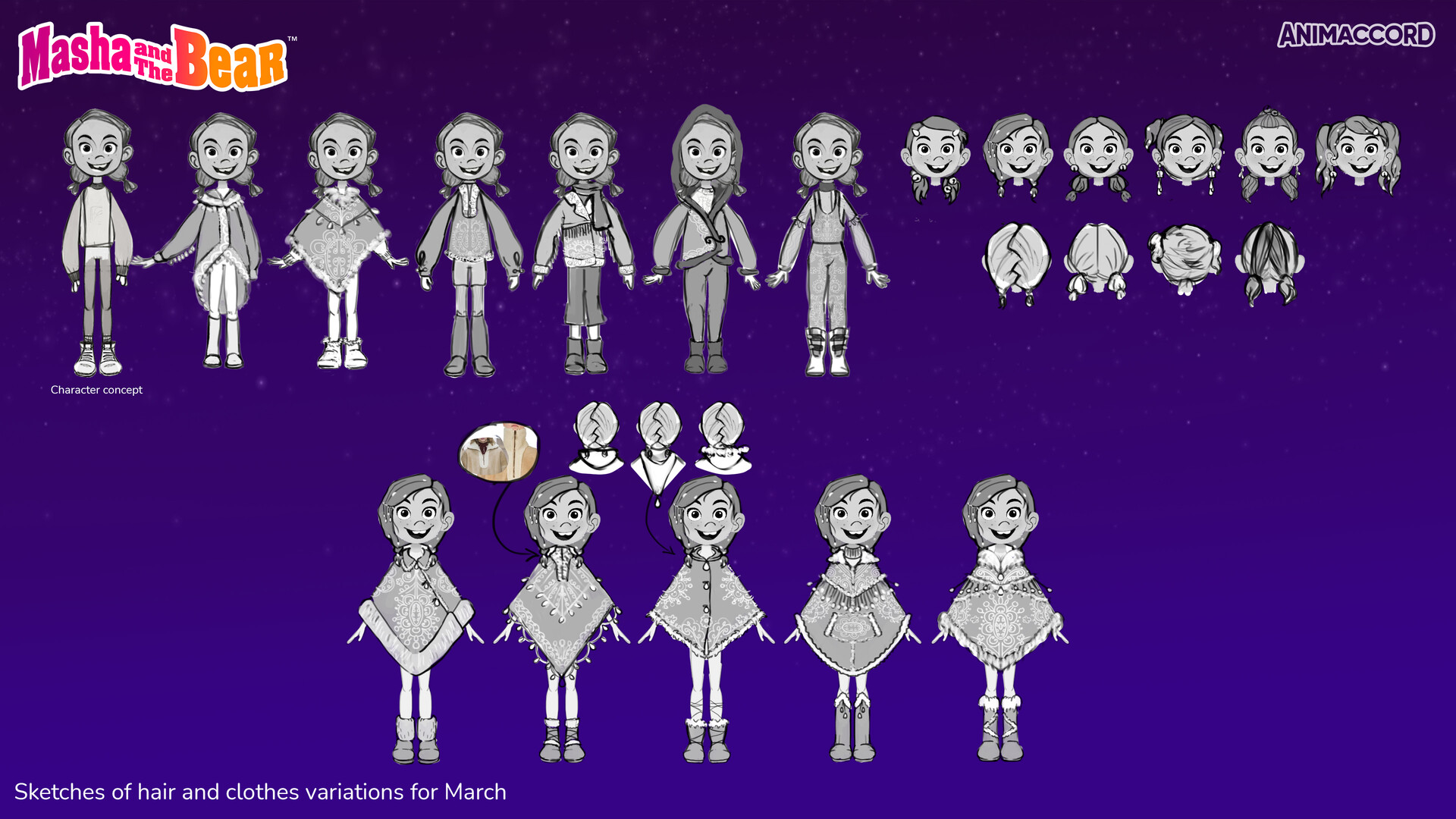 Daria Polyanceva - Masha and the Bear: 12 months. Concept art