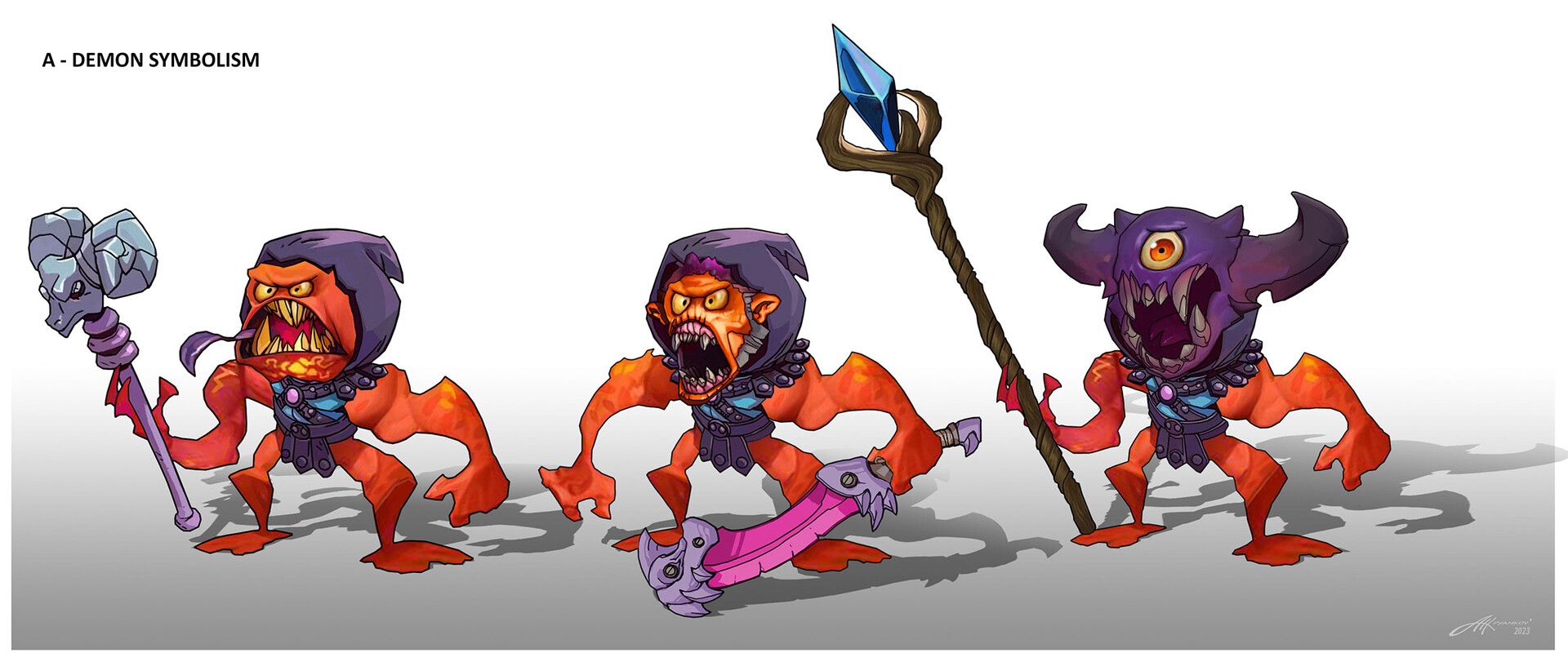 ArtStation - art concept demon symbolism for games