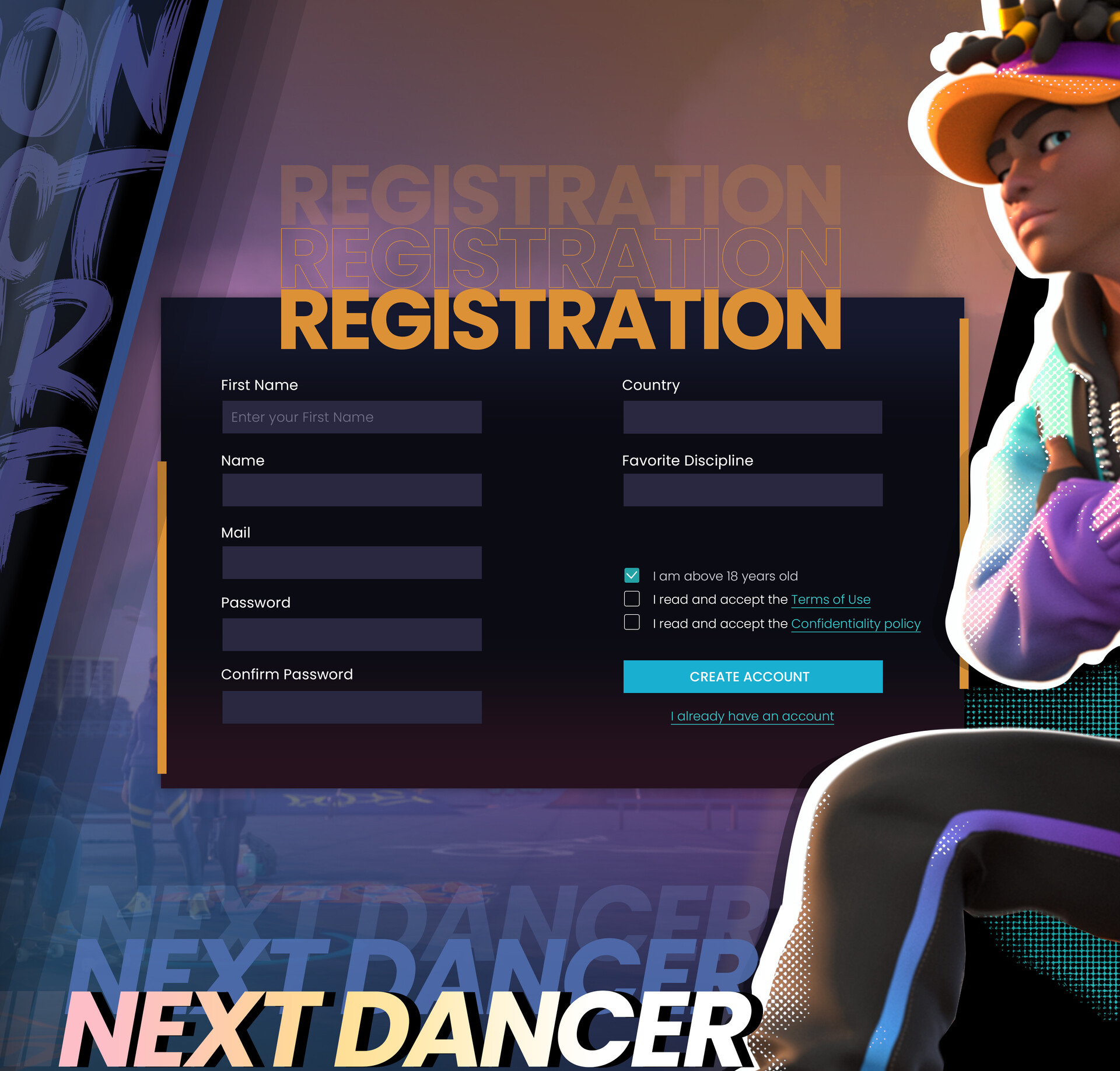 ArtStation - Next Dancer UI