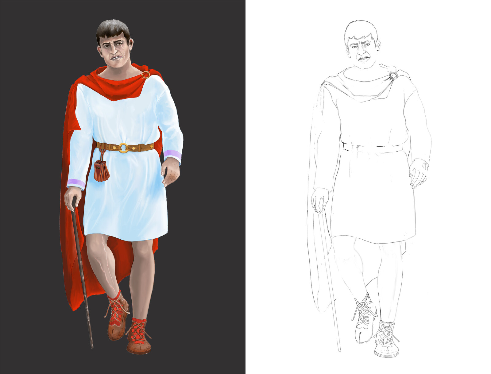 Wessex Archaeology - Romano-British people - character illustrations