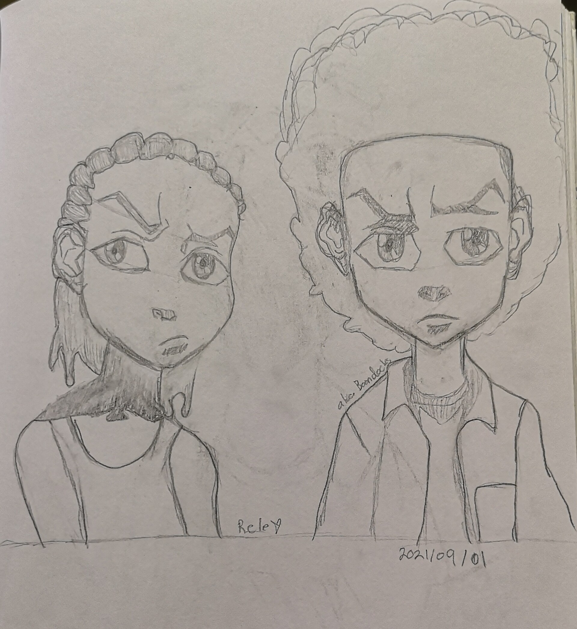 Boondocks Riley Pencil Drawings