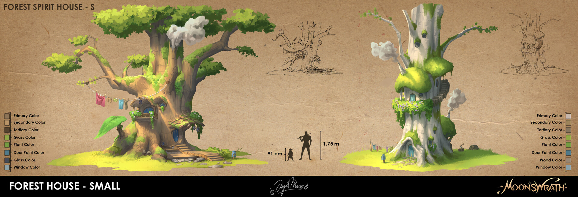 ArtStation - Moon'sWrath - Forest Spirit Small House Concept