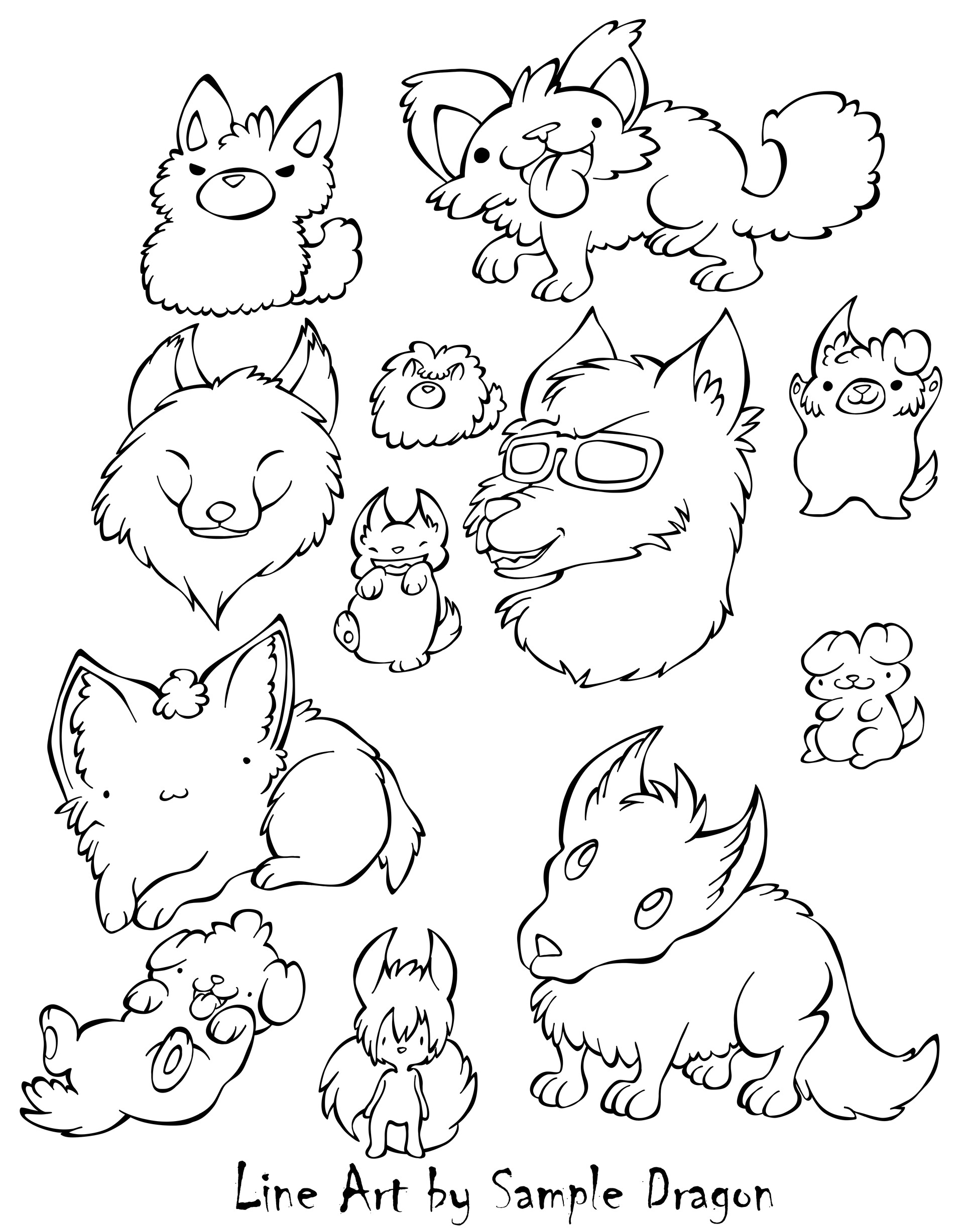 deviantart wolf coloring pages