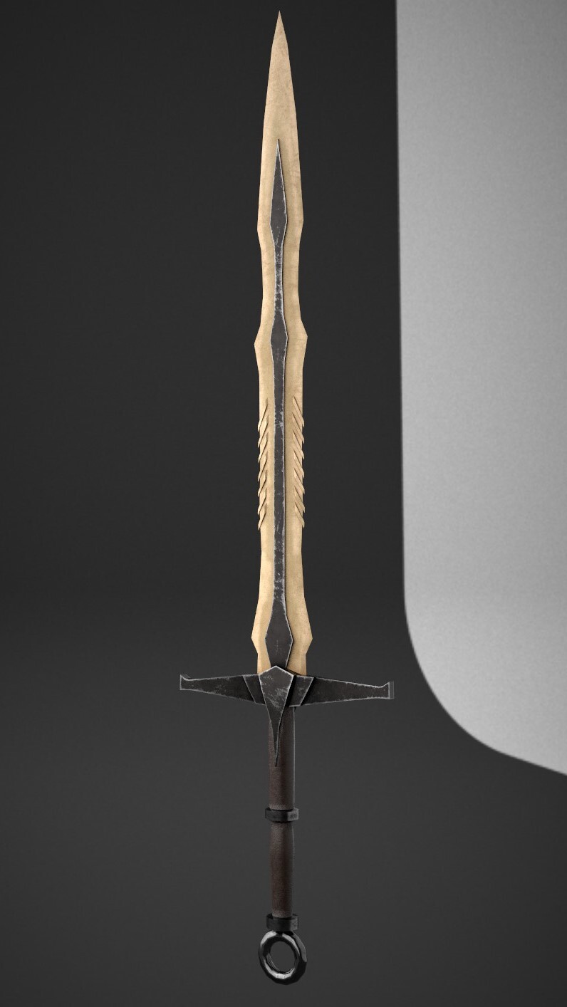 Skyrim Dragonbone Battleaxe