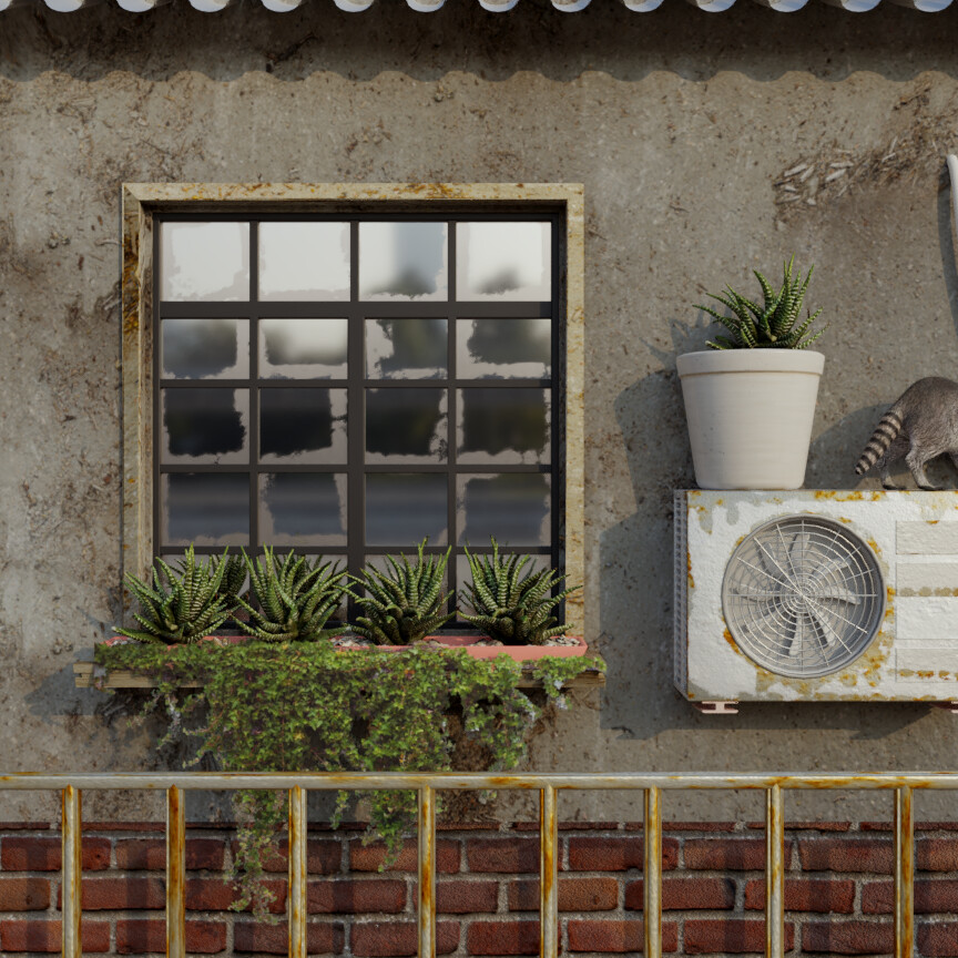 ArtStation - Old Building Window