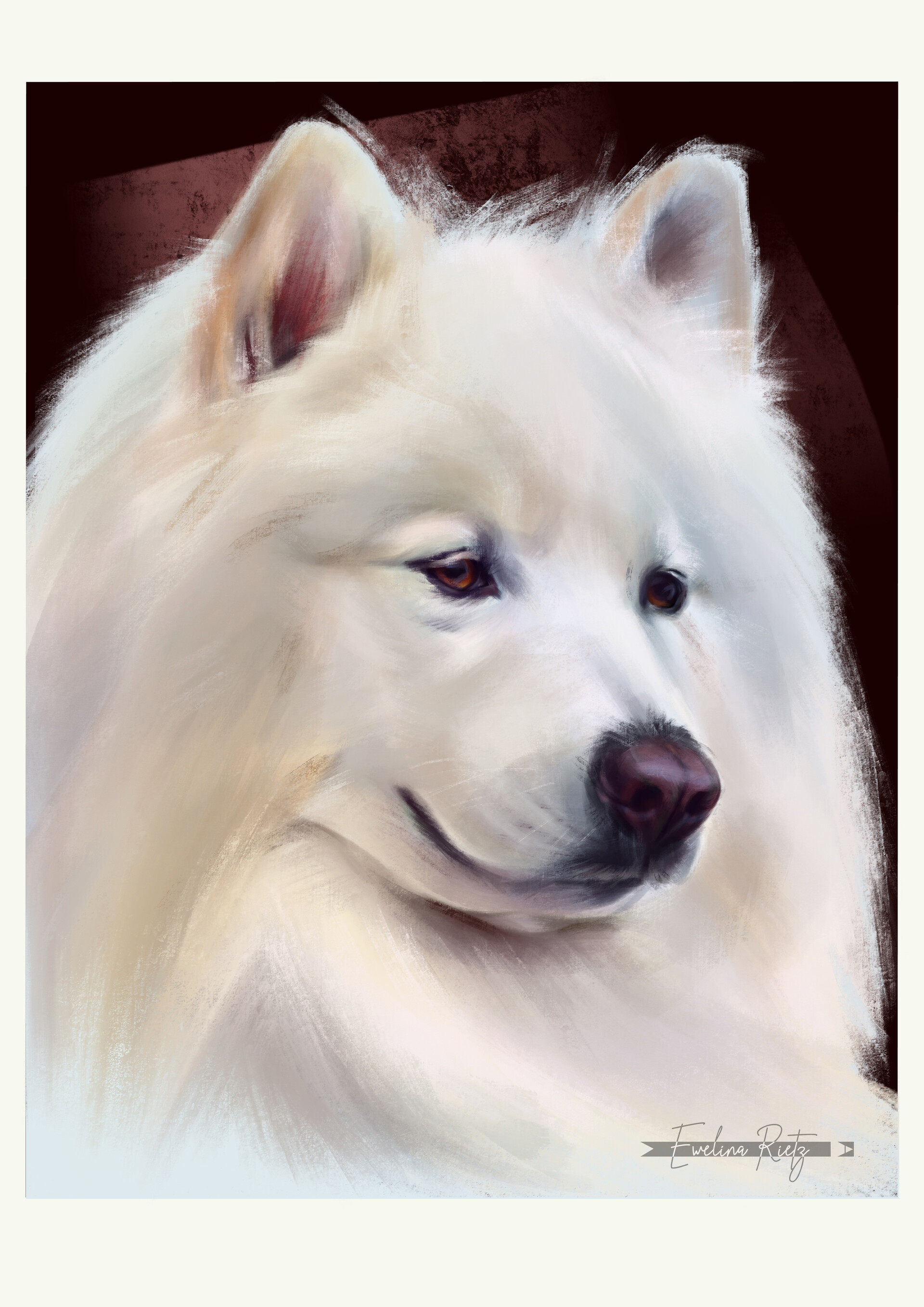 ArtStation - Samoyed doggo
