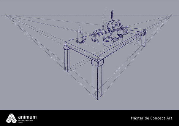 ArtStation - Perspective Exercise: A Witch's Workbench