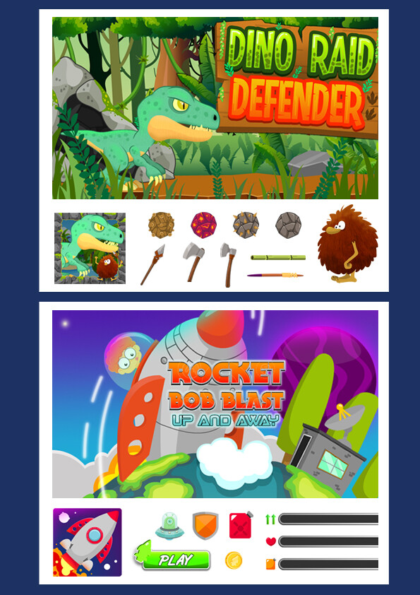 ArtStation - 2D Art - Game assets and UI elements