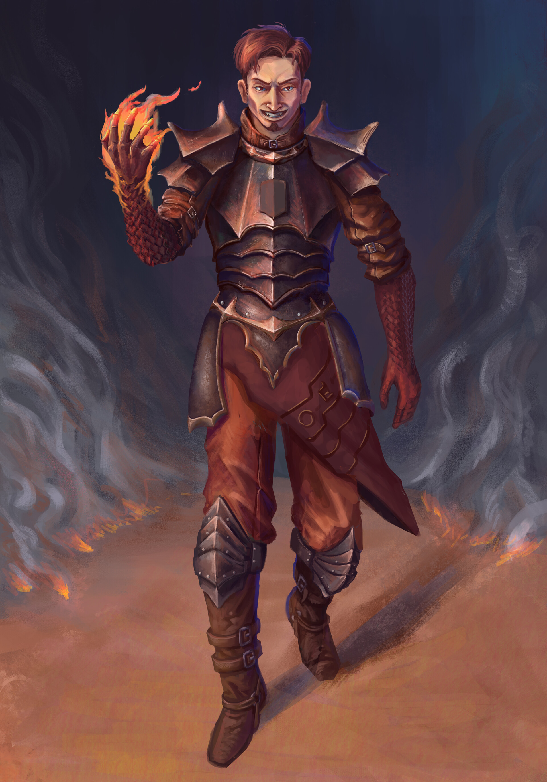 ArtStation - Dragon warrior concept