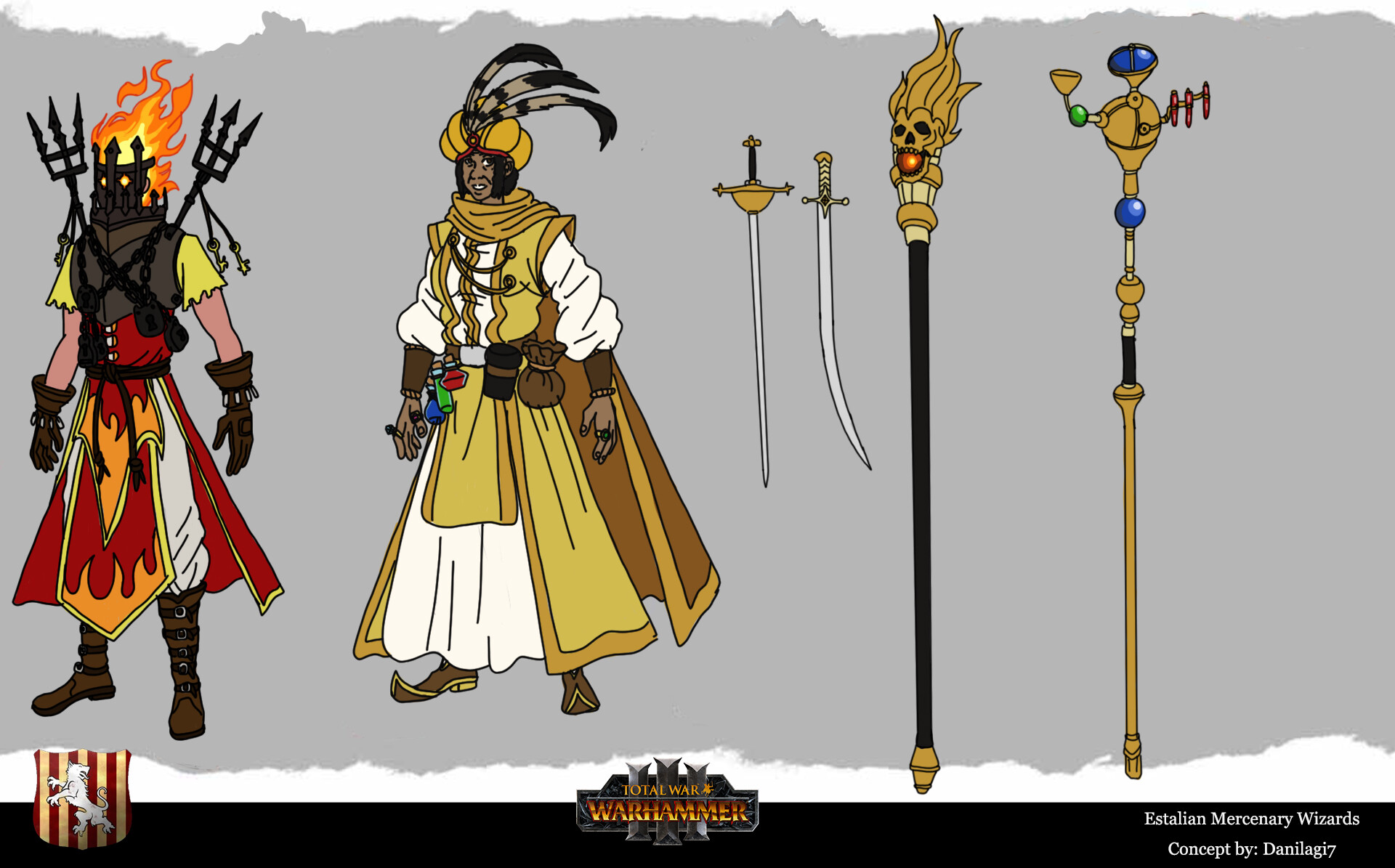 ArtStation - Warhammer Estalia concept art: (Hero) Mercenary Wizard