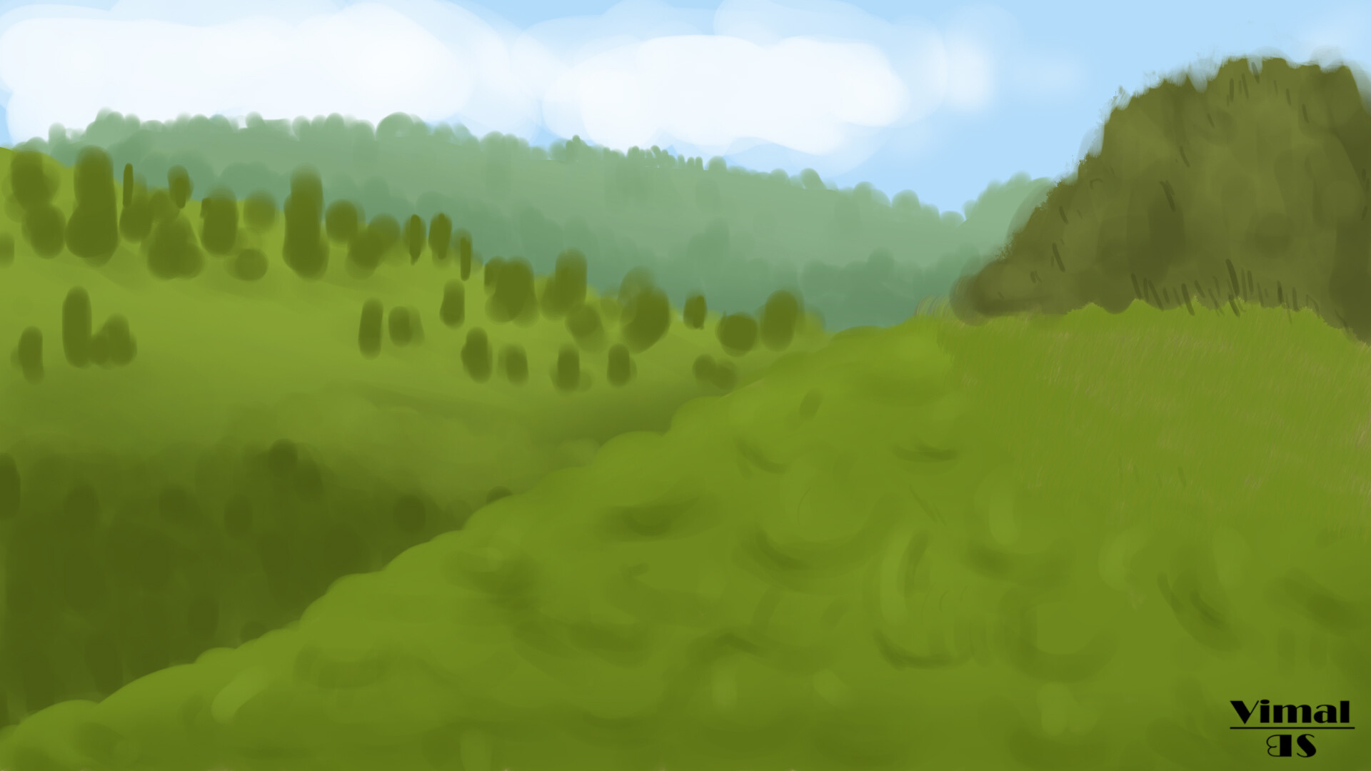 ArtStation - Hill Station BG Digital Art