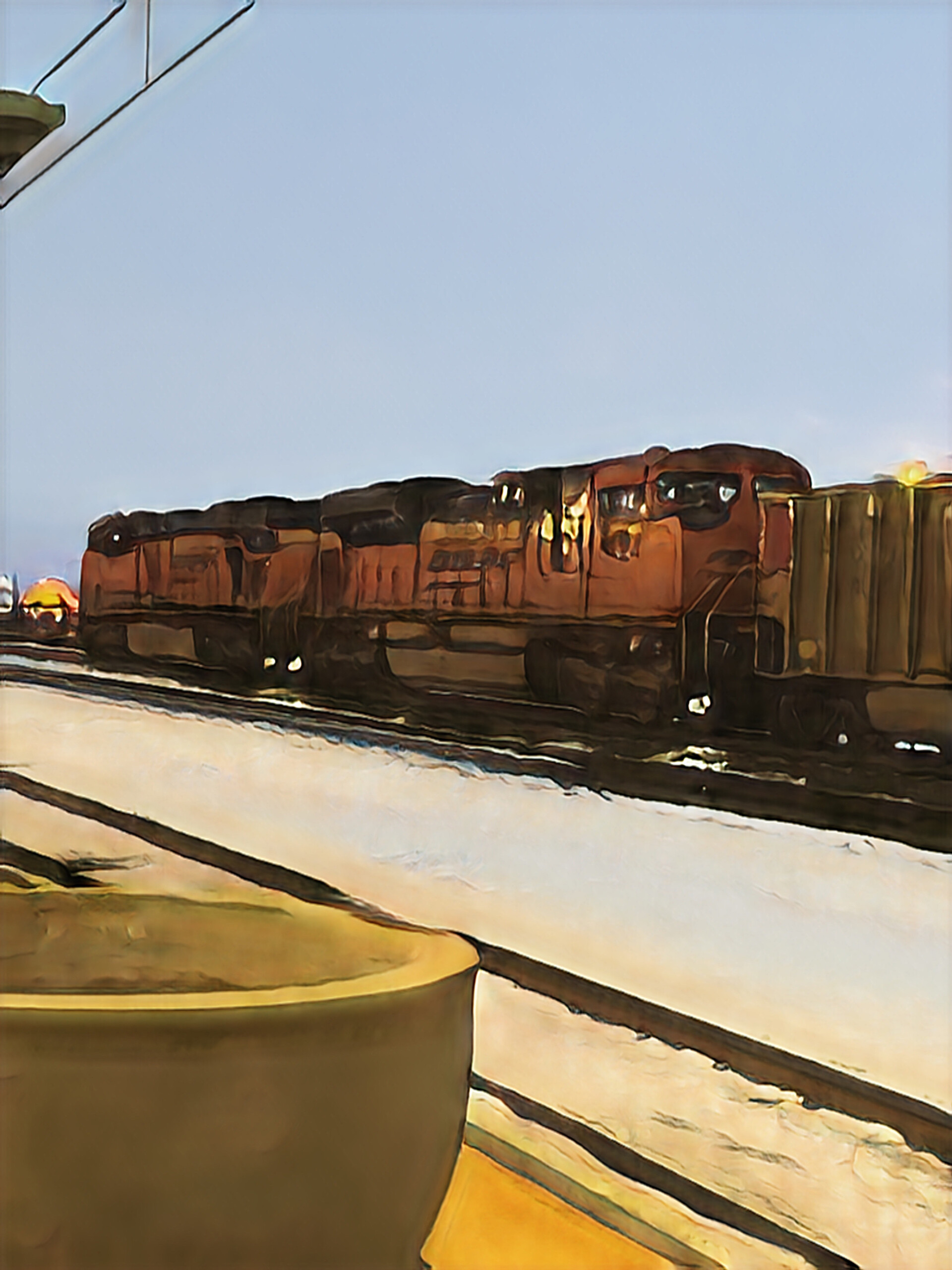 ArtStation - BNSF coal train I watch and cartoon