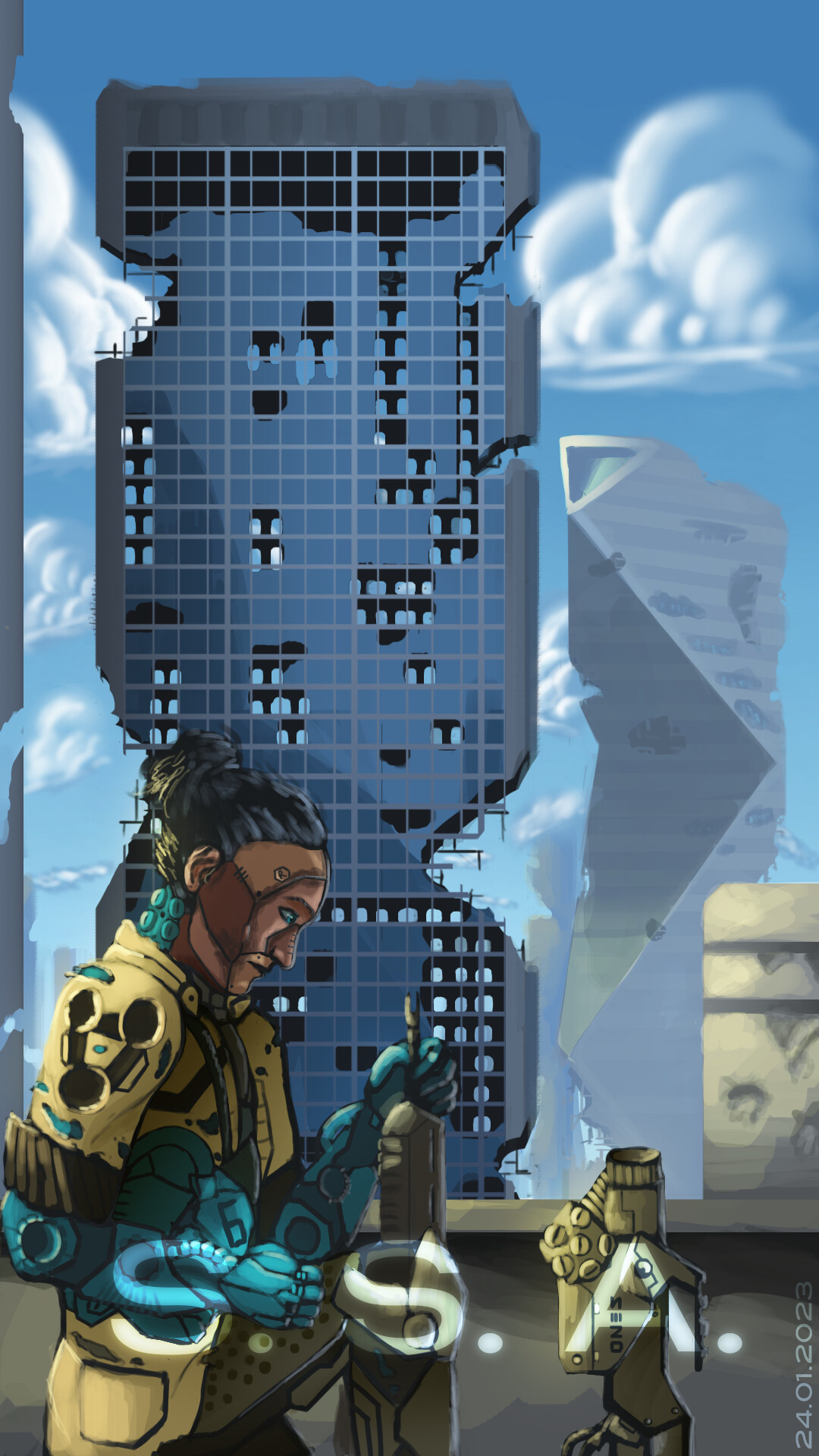 ArtStation - Cyberpunk war "Journalist"