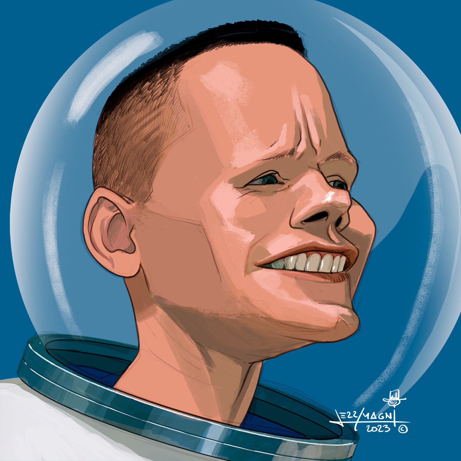 ArtStation - Neil Armstrong caricature