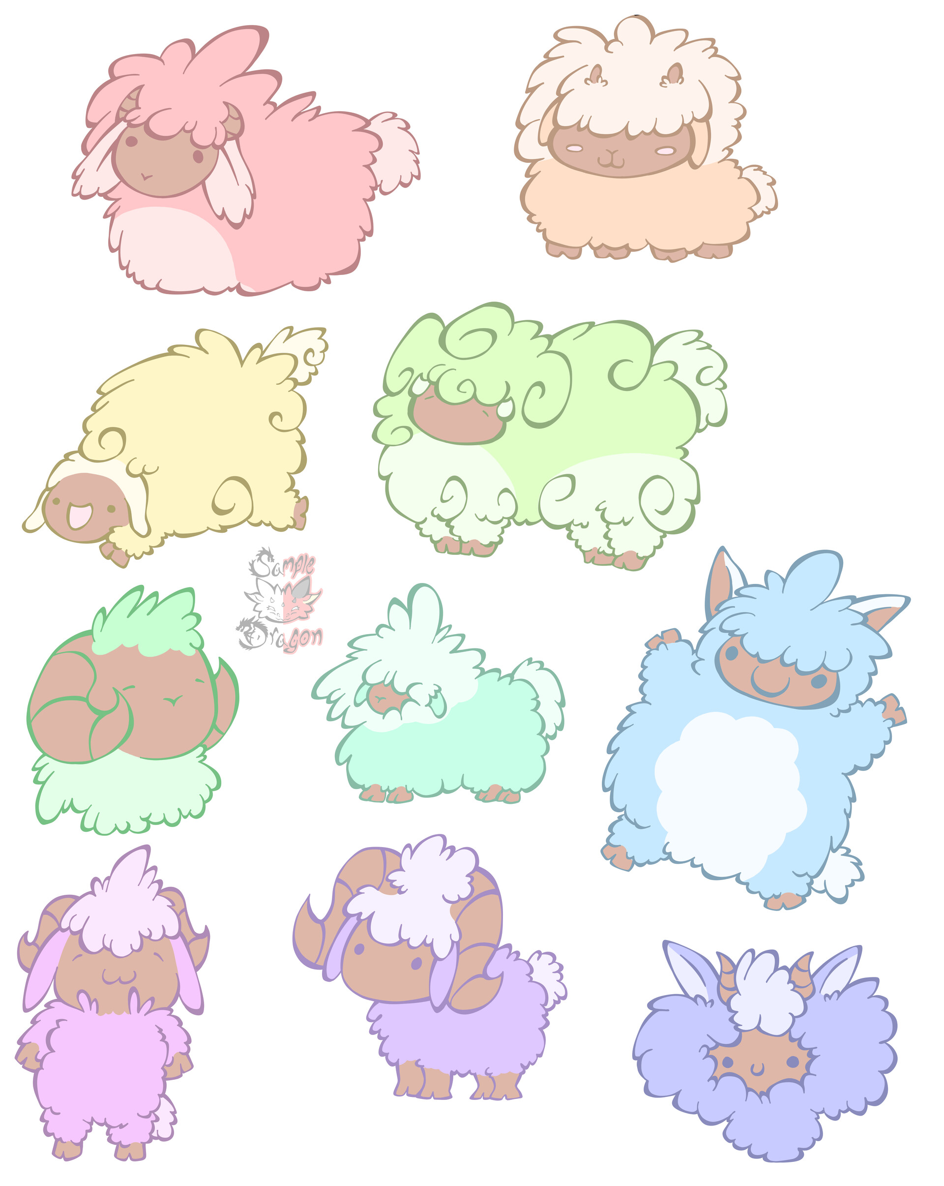 ArtStation - Sheep Page Coloring Page Free2Use