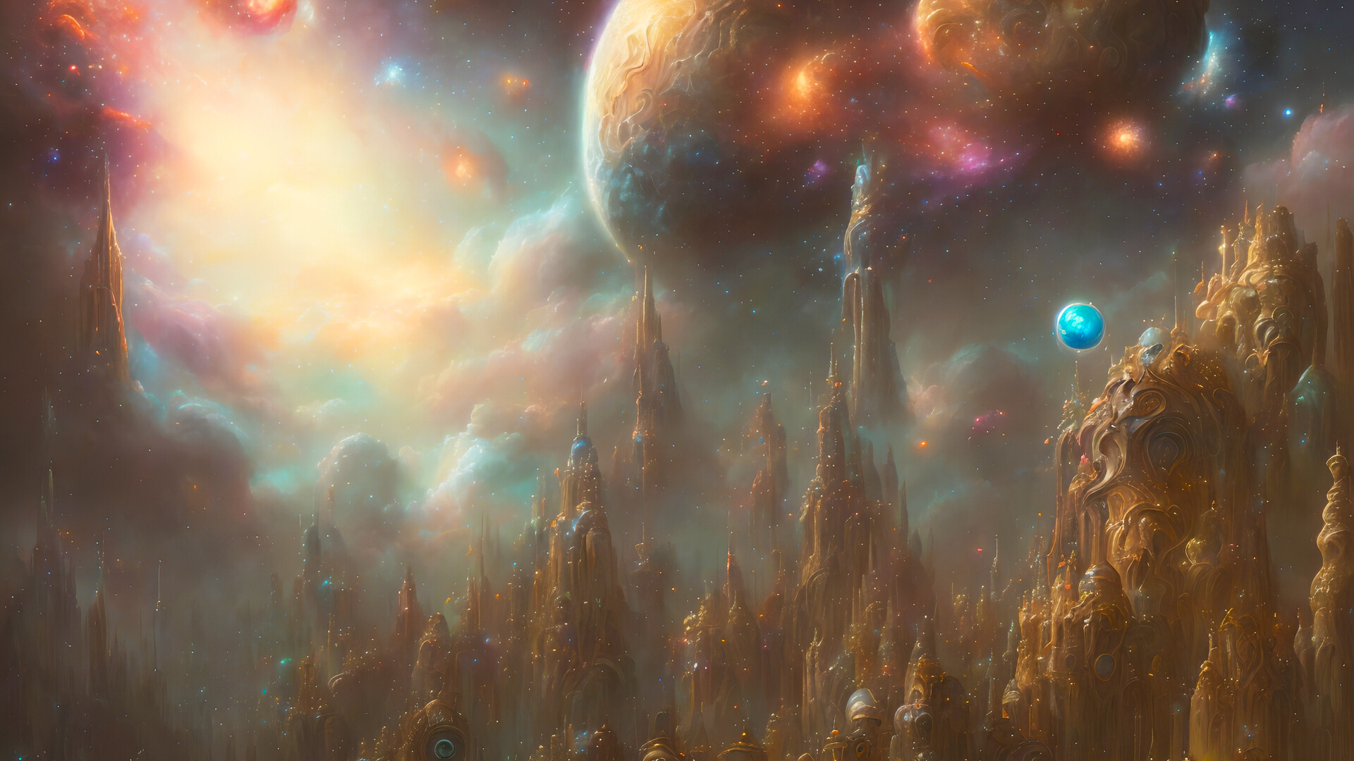 ArtStation - Celestial Dreamscape 3 (The Gilded City)