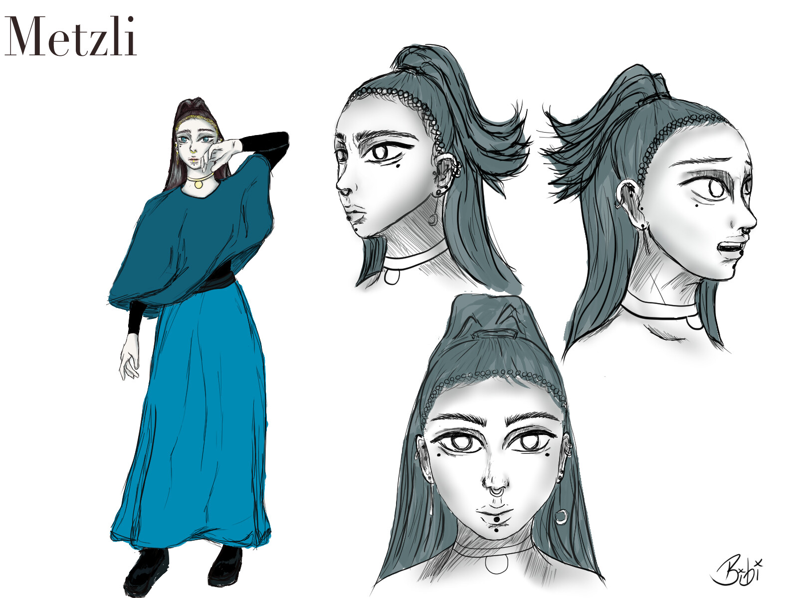 ArtStation - Metzli Character Sheet