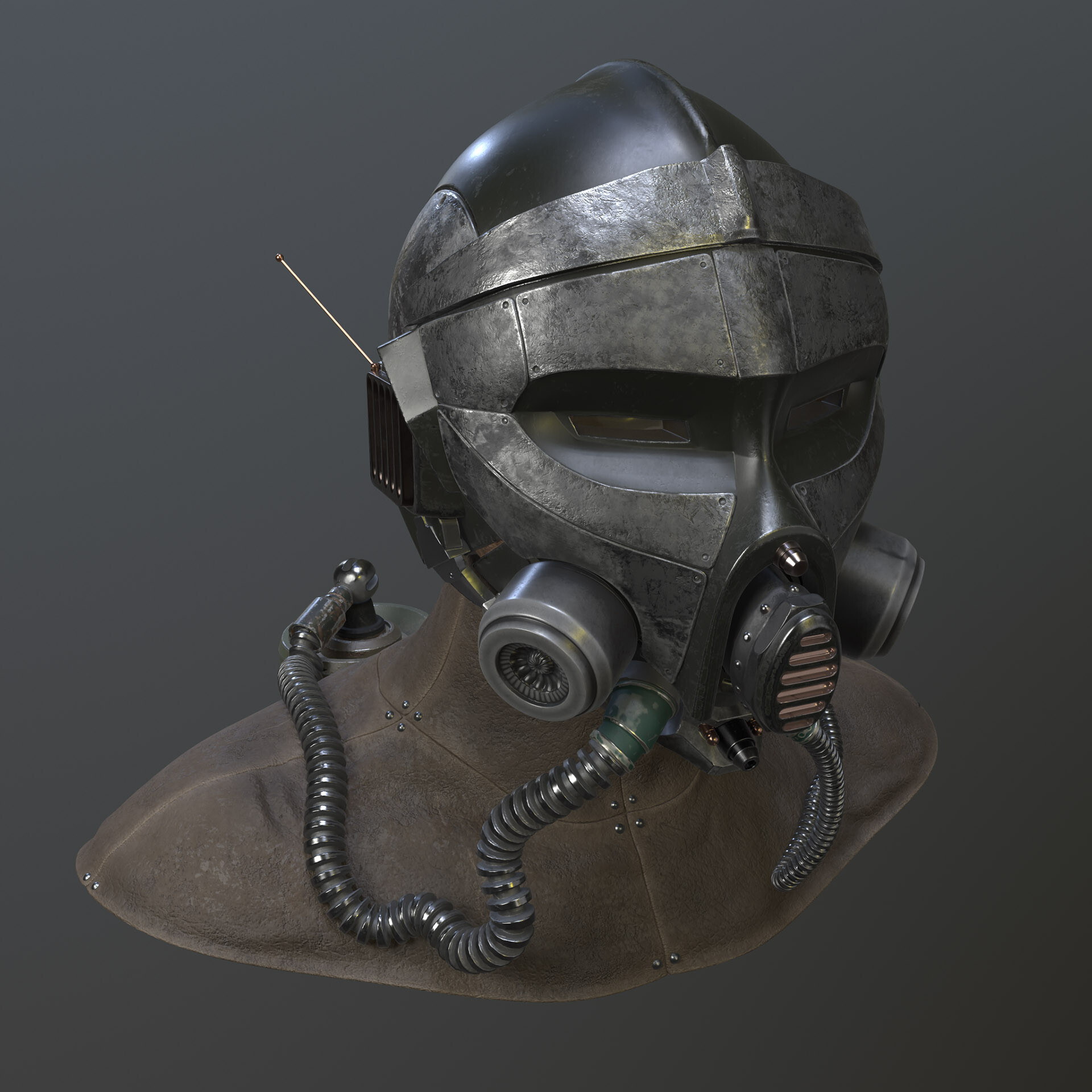 ArtStation - Steampunk Helmet WIP