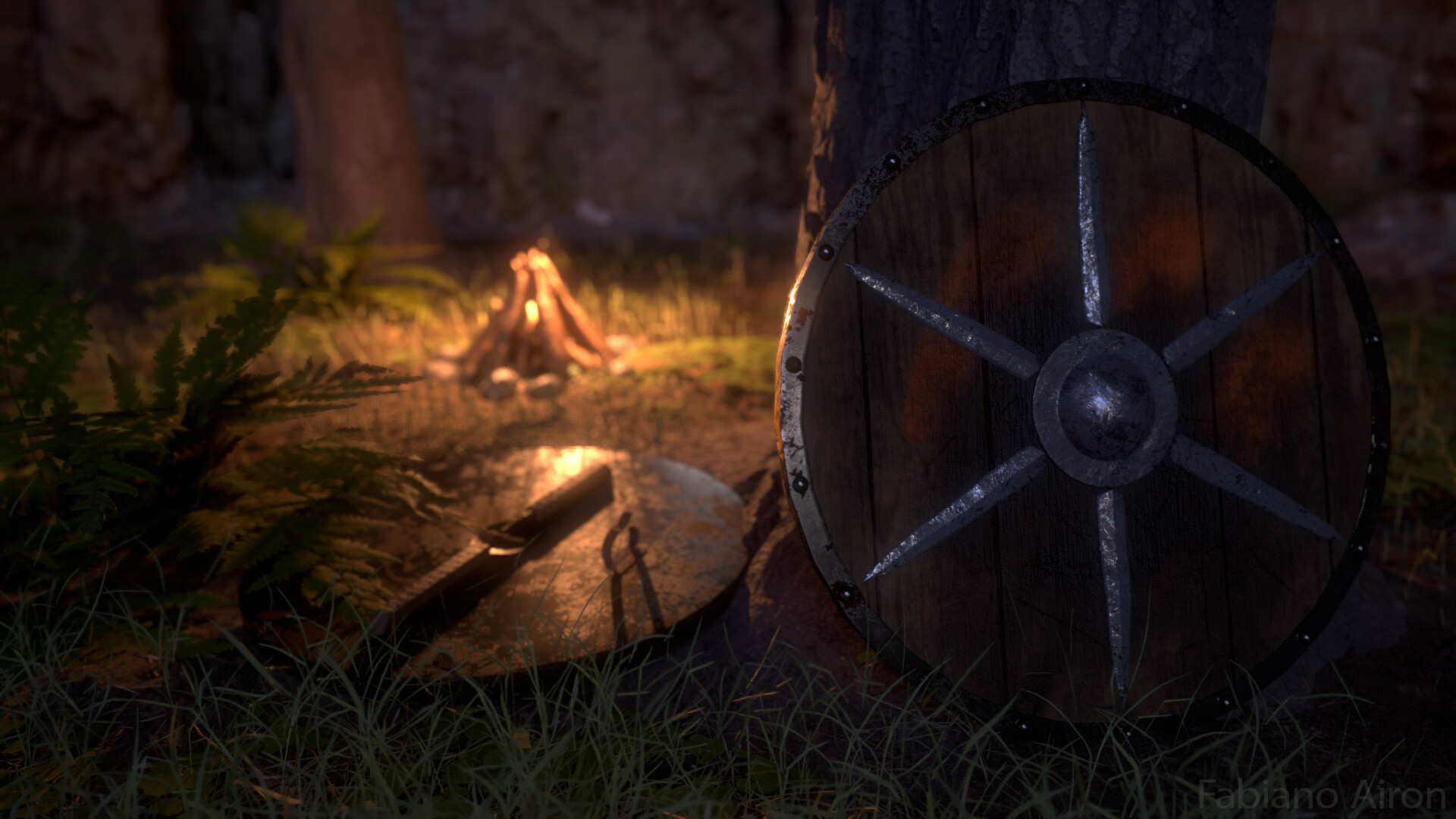 ArtStation - Rusty Viking Shield