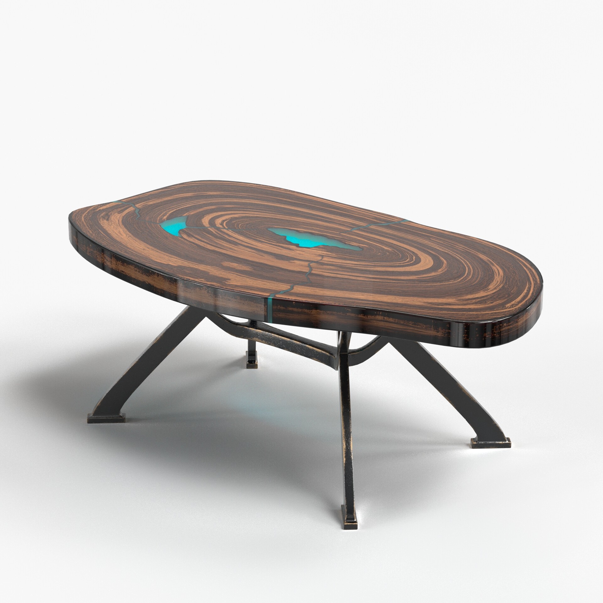 ArtStation - Natural wood table 3d model.
