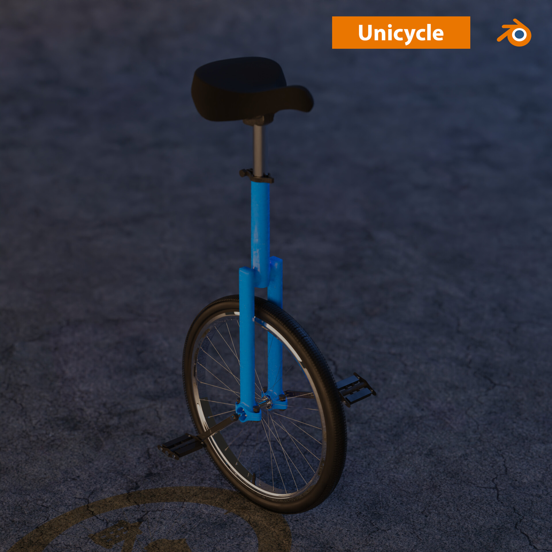 ArtStation - Unicycle 3D Modeling in Blender