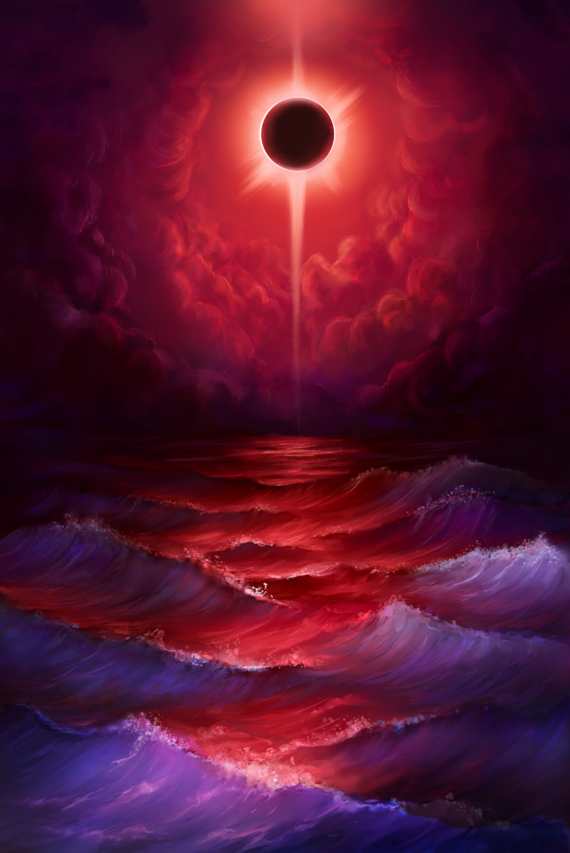 ArtStation - Blood storm - water study