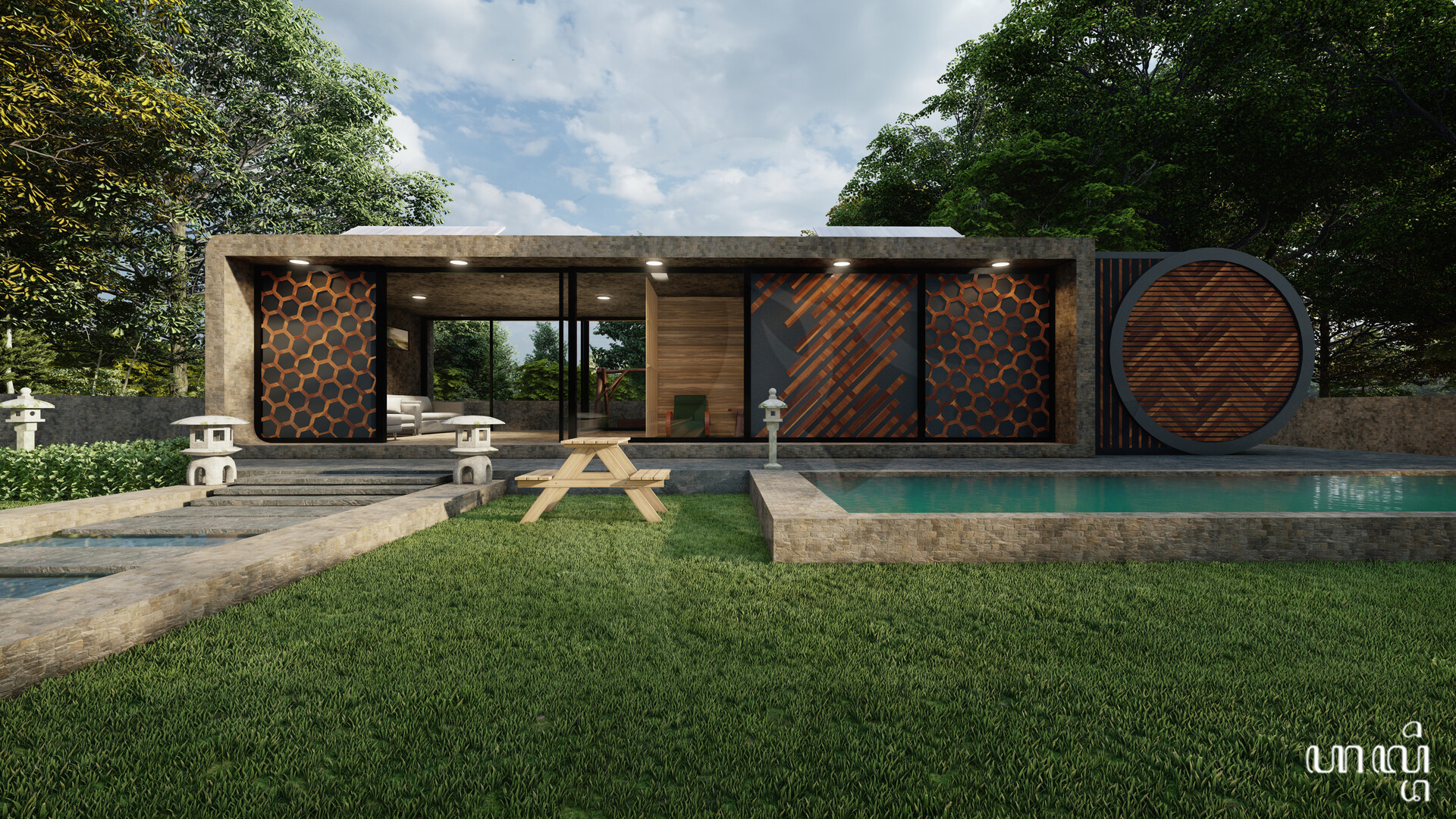 ArtStation - I-shaped house