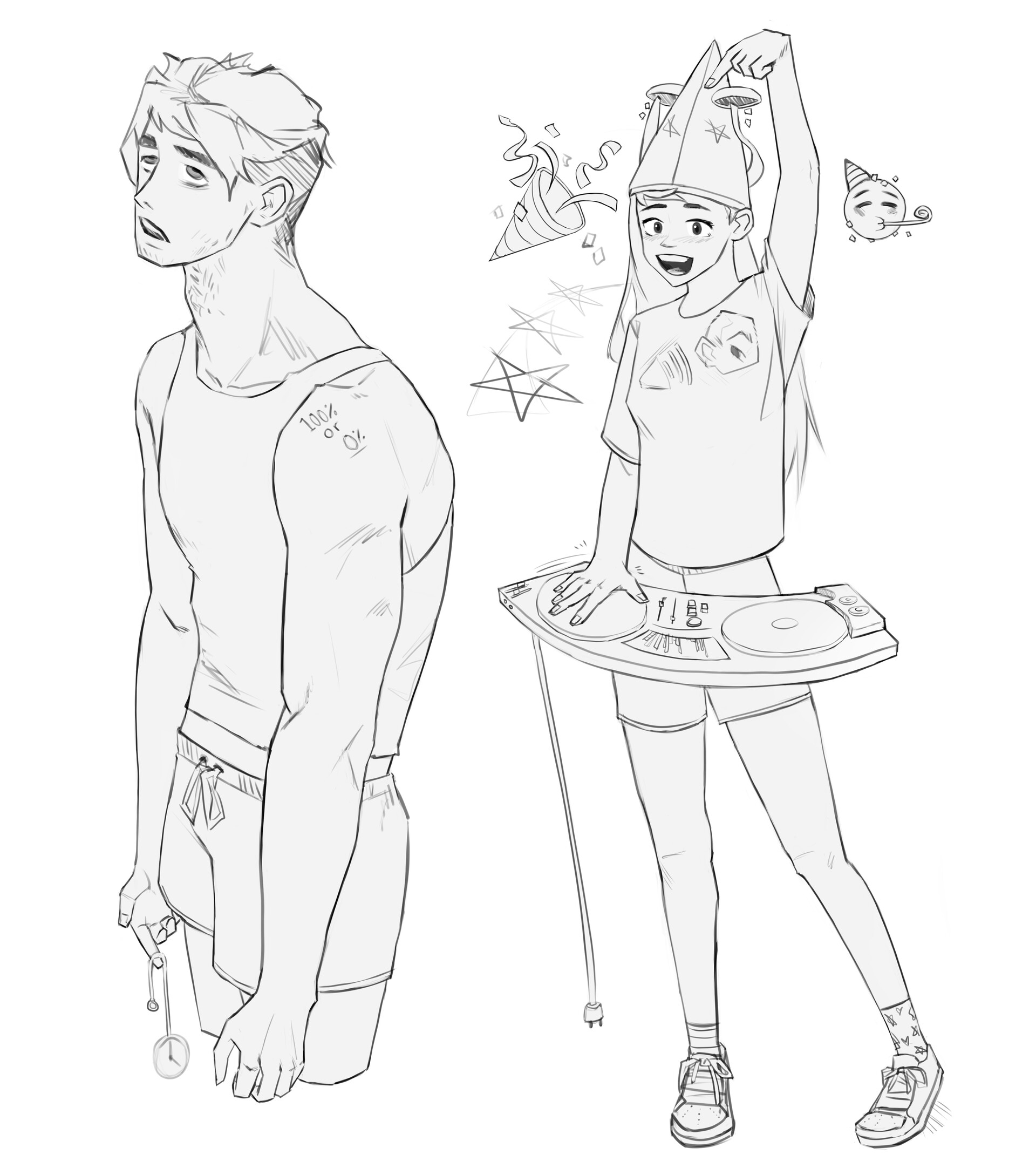 Benim Draws - Simple character drawings