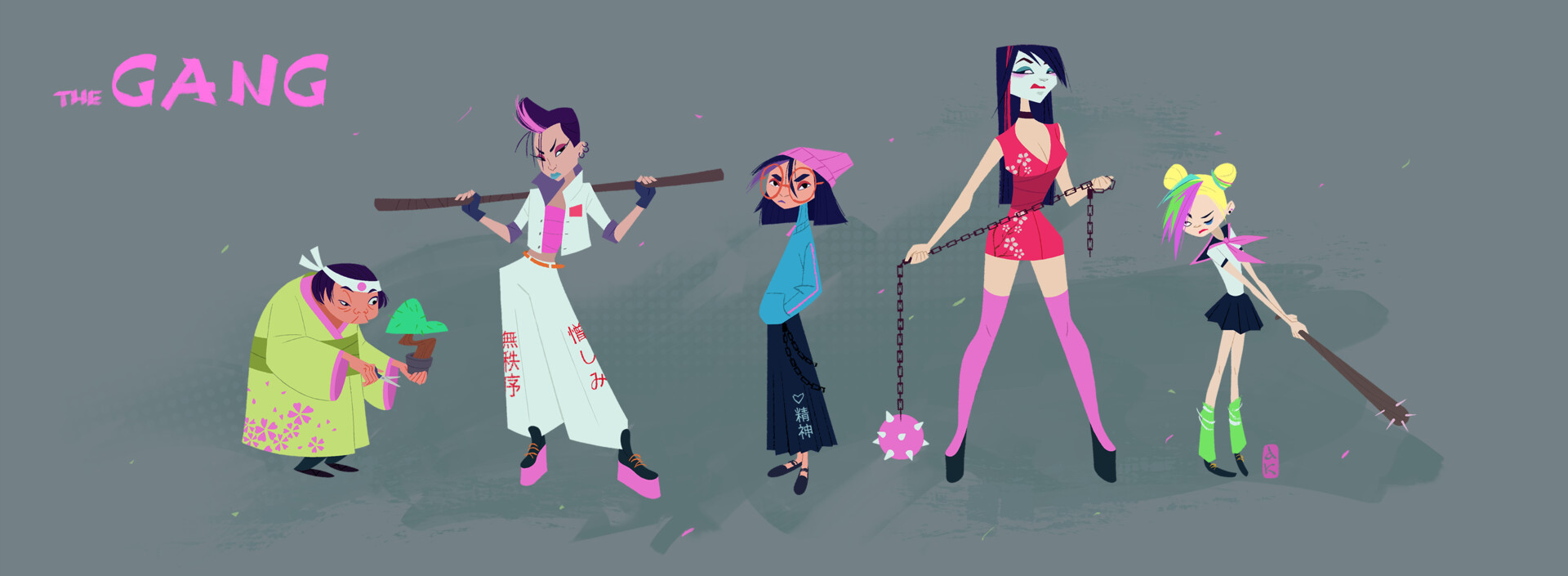 ArtStation - The Gang characters lineup