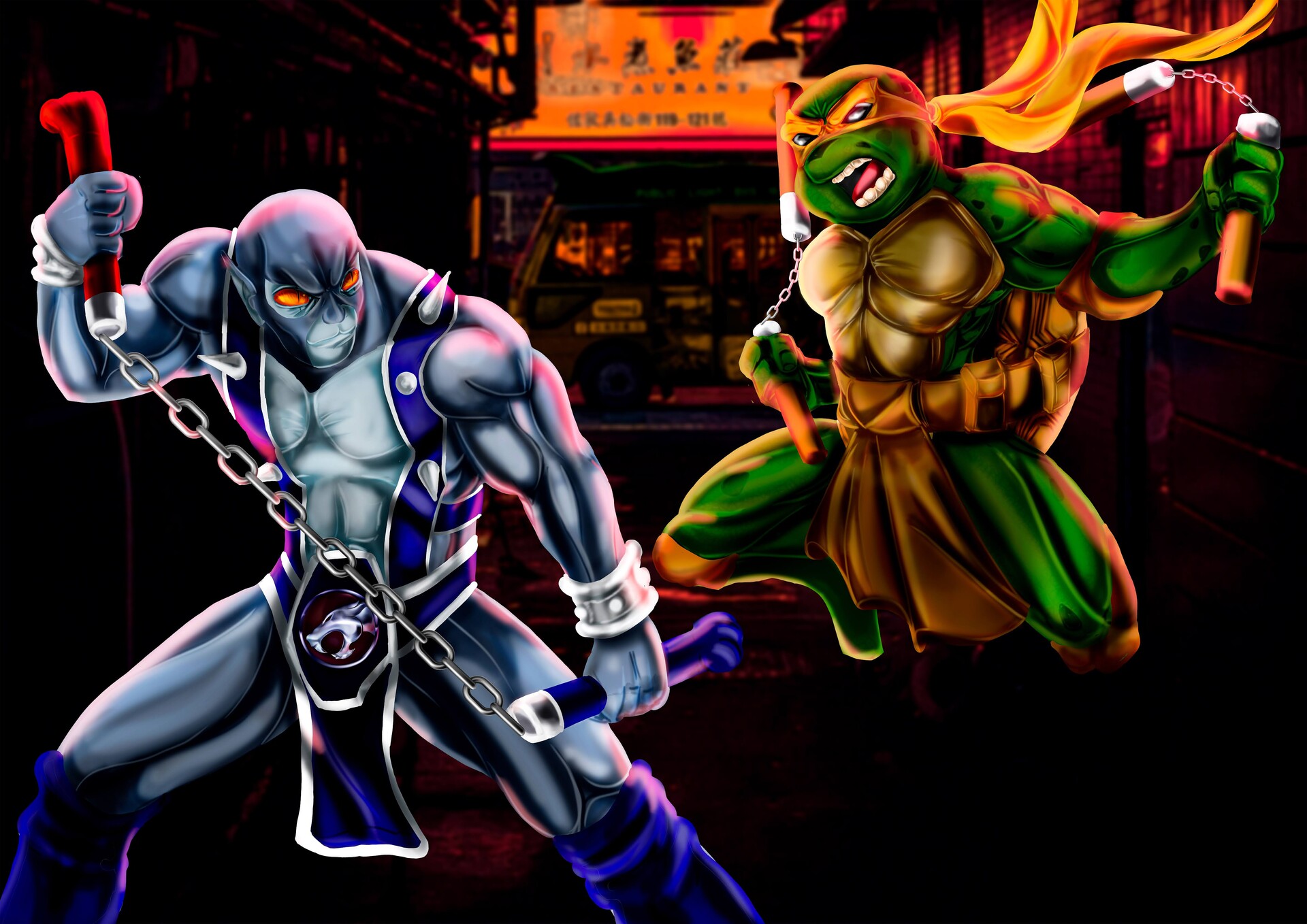 ArtStation - Thundercats v teenage mutant ninja turtles