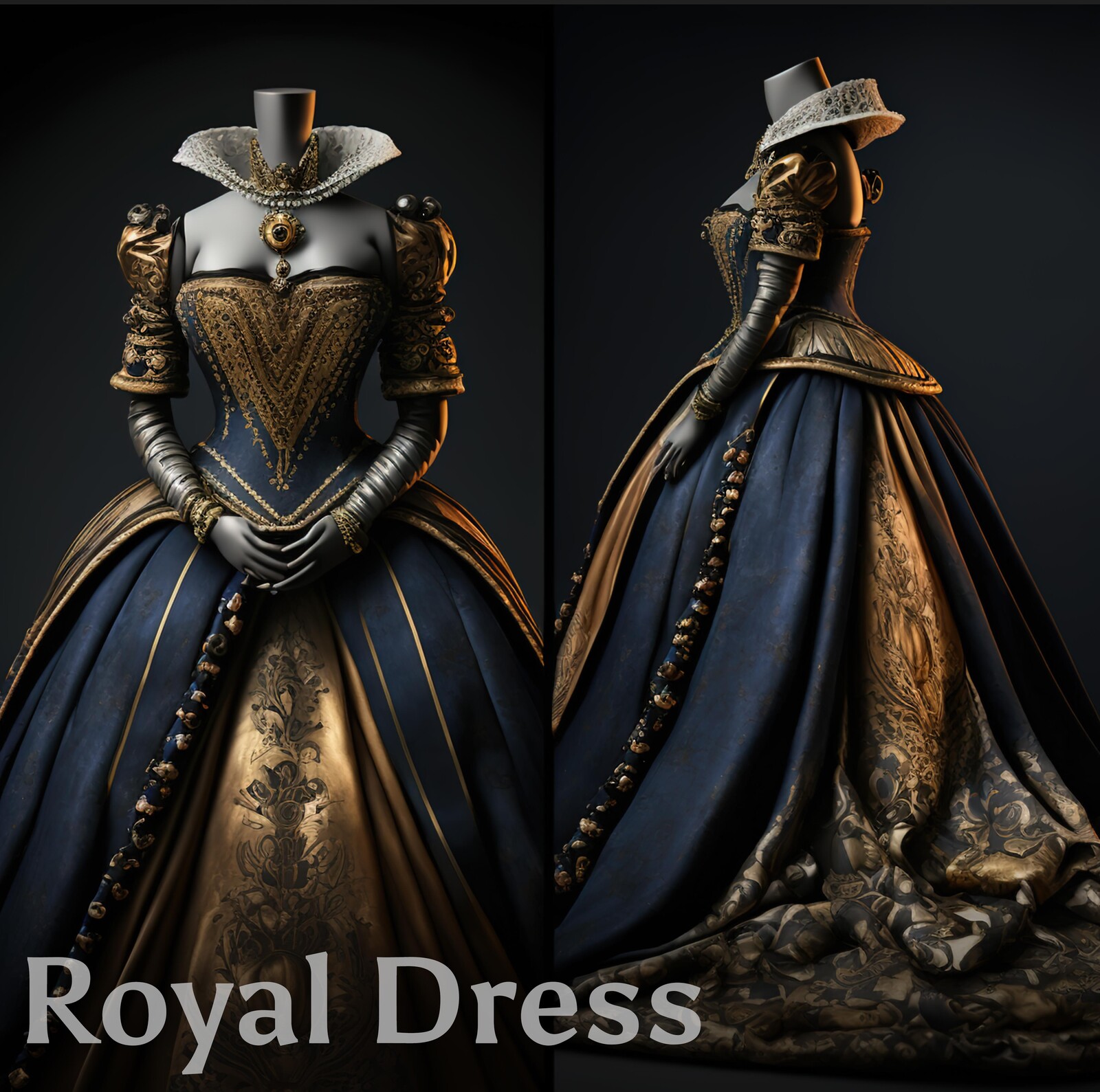 Royal Top Studio - 123 Royal Dress Reference modeling /Designing