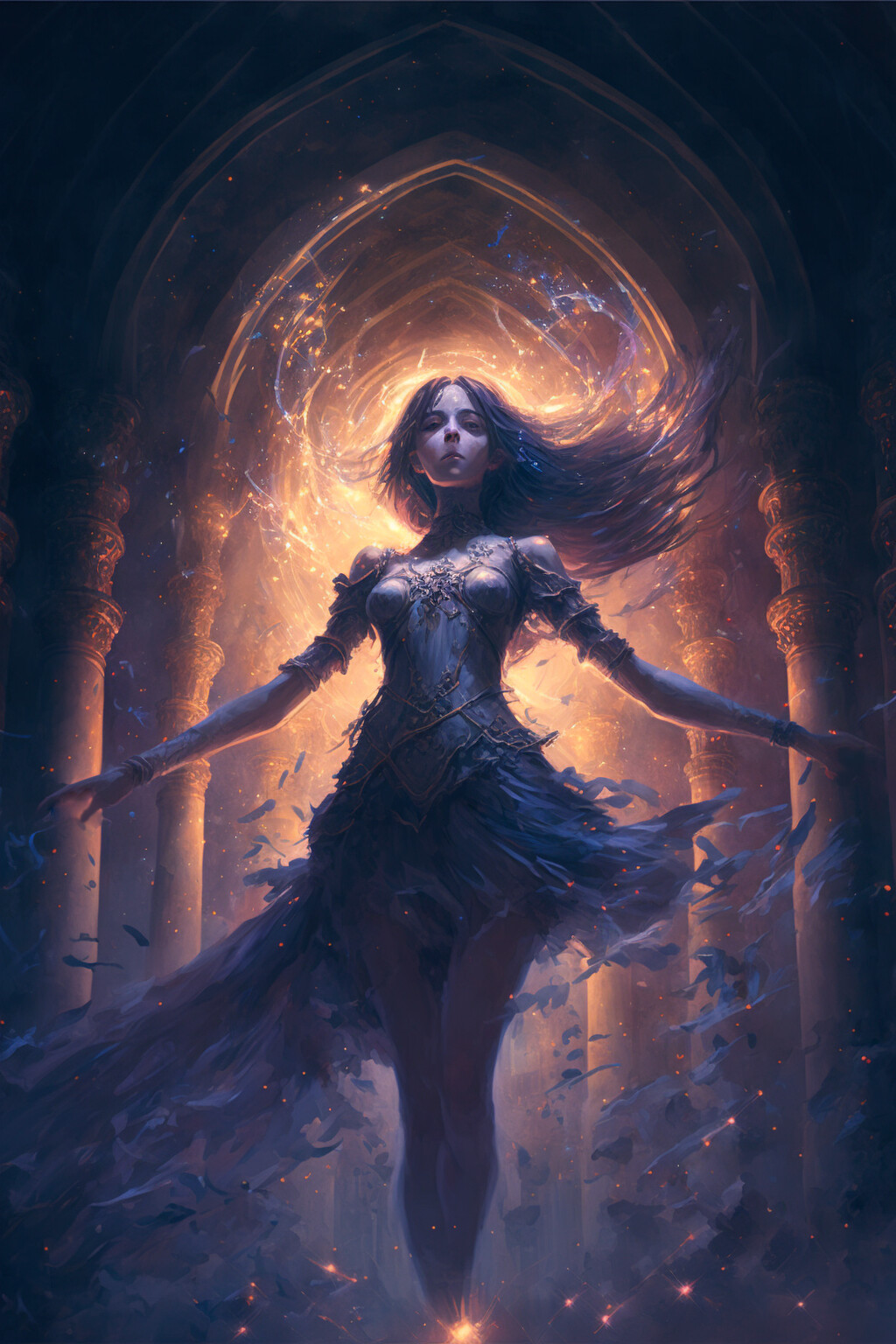 ArtStation - Ethereal Enchantment: A Gothic Chapel Dance of the Starlit ...