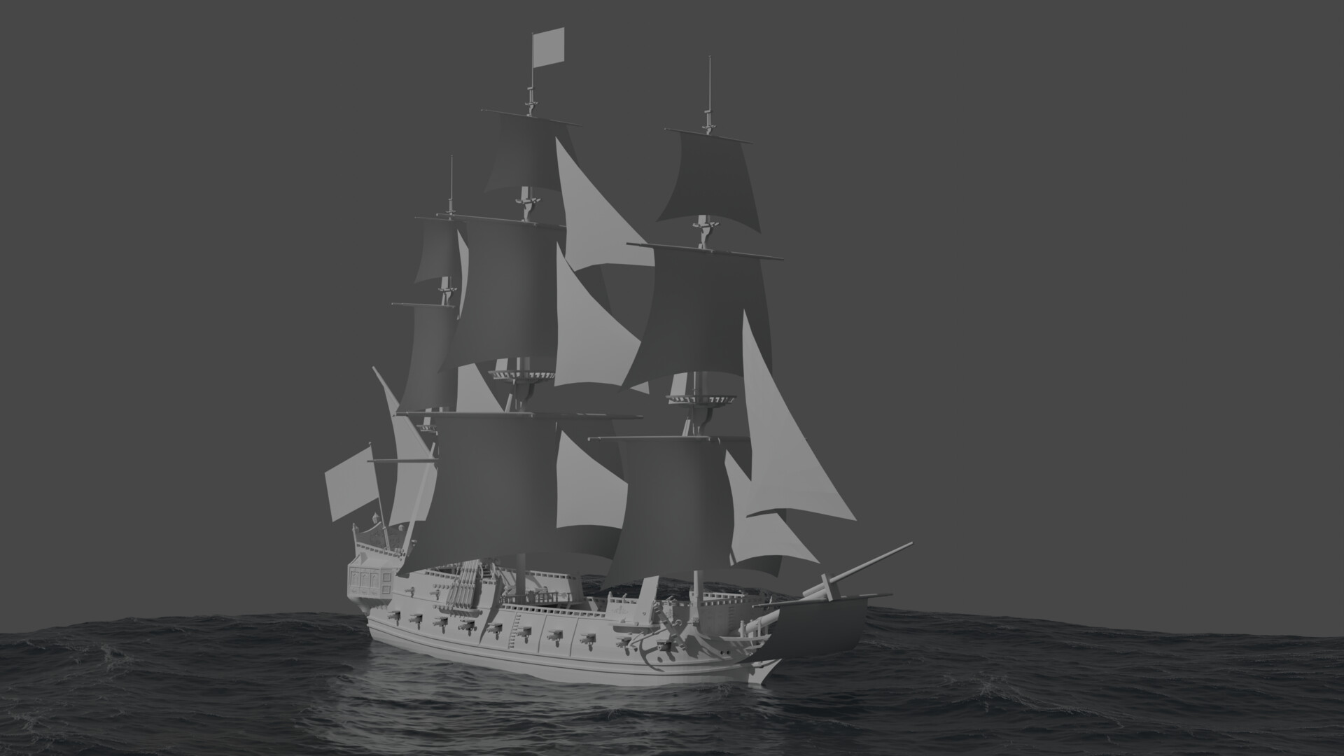 ArtStation - Pirate ship Model WIP (Updated)