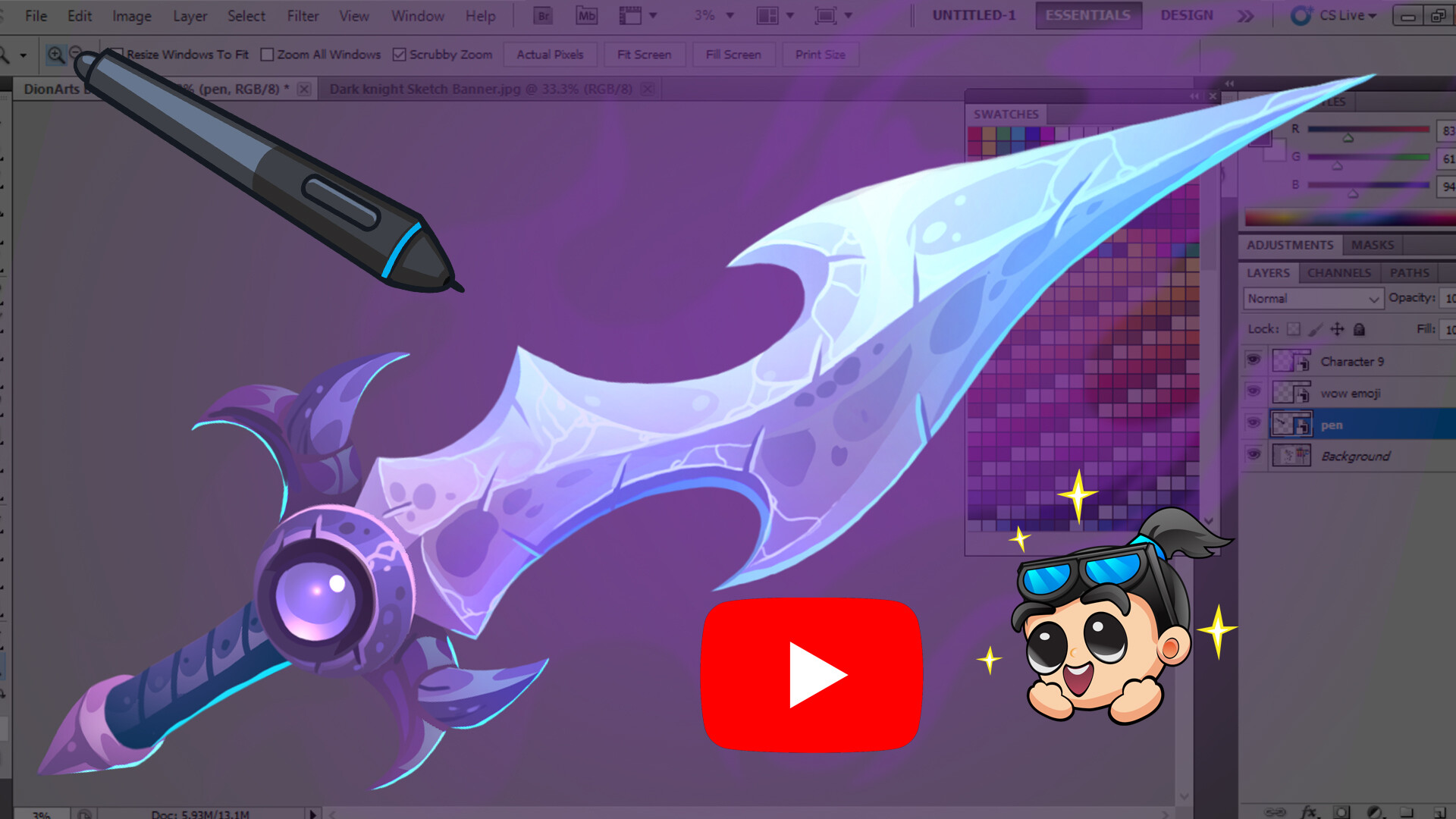 ArtStation - GameArt Sword Digital Painting Process