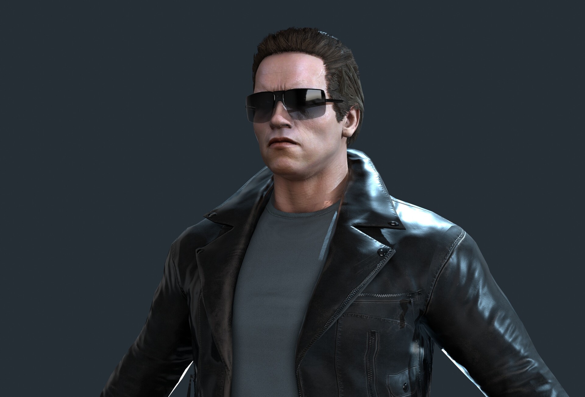 ArtStation - Arnold Schwarzenegger Terminator (1984)