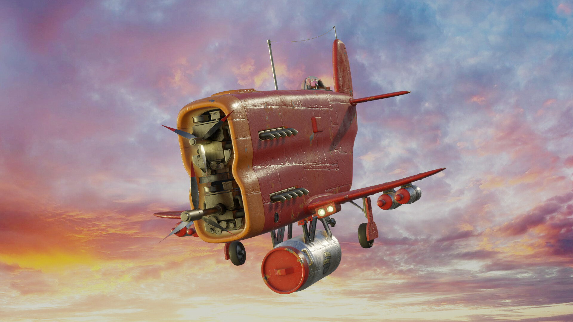 ArtStation - Plane (course Blender 2.0 by Kaino school)