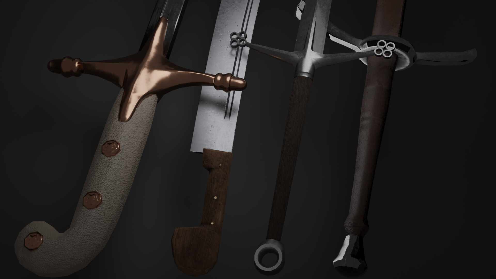 ArtStation - Medieval sword Low Poly [Game Ready]