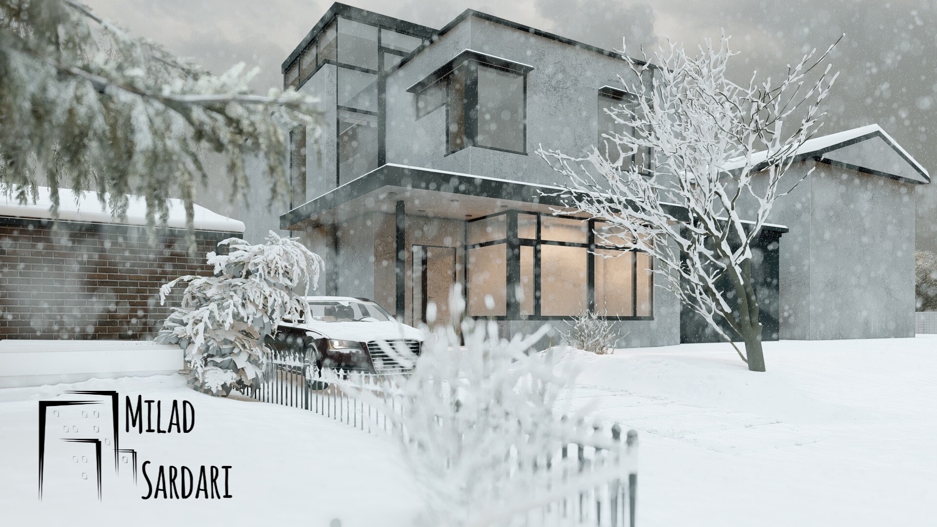ArtStation - Architectural rendering of snow house