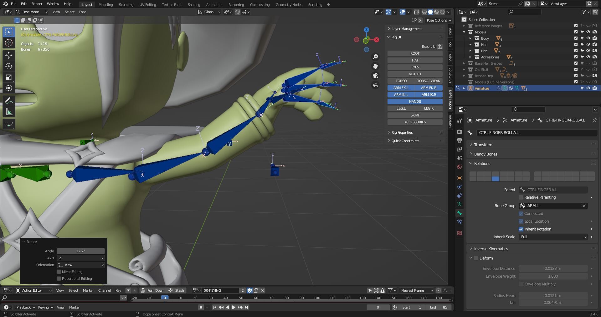 Scott Brookes - Witch/Alchemist Character Model with Rig and Animation