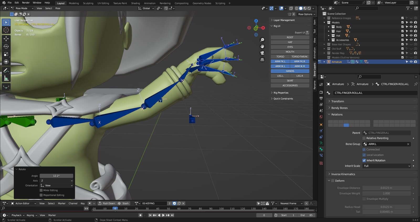 Scott Brookes - Witch/Alchemist Character Model with Rig and Animation