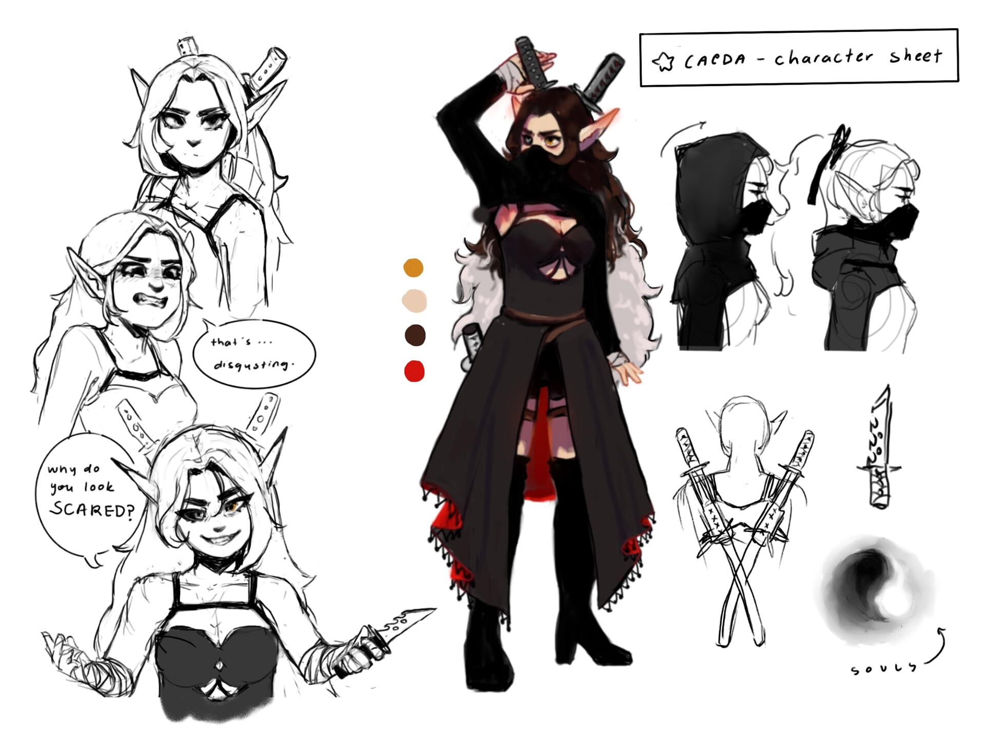 ArtStation - DND character concept sheet