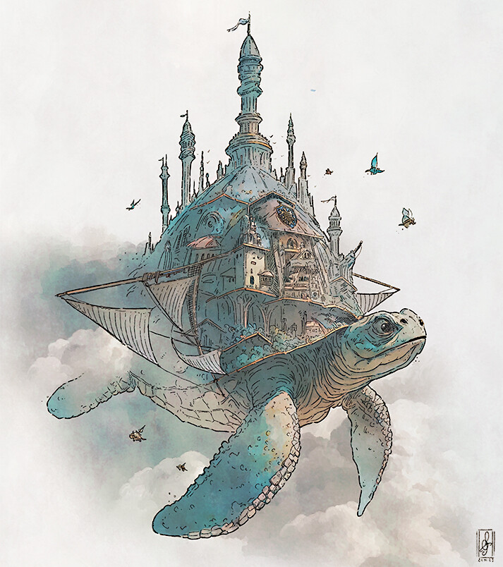 ArtStation - Flying City - Blue Faction