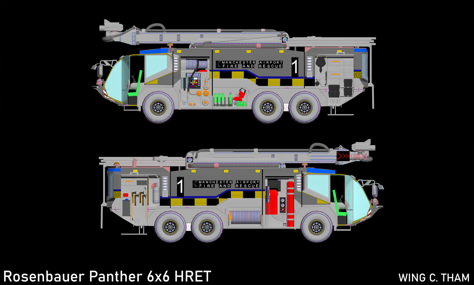 Wing Tham - Interactive Fire Engine Project: Rosenbauer Panther 6x6 HRET
