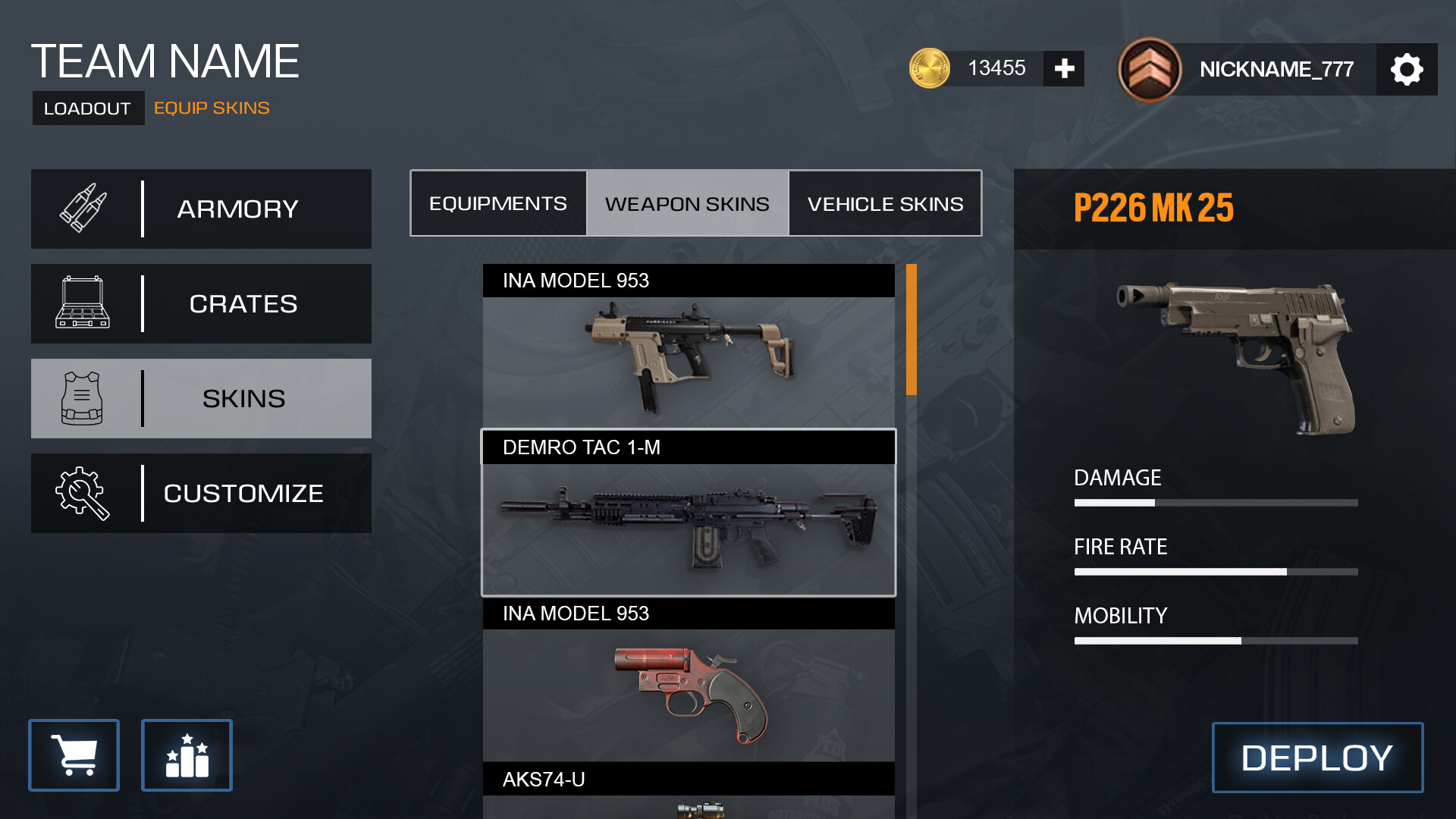 ArtStation - Weapons Inventory UI/UX