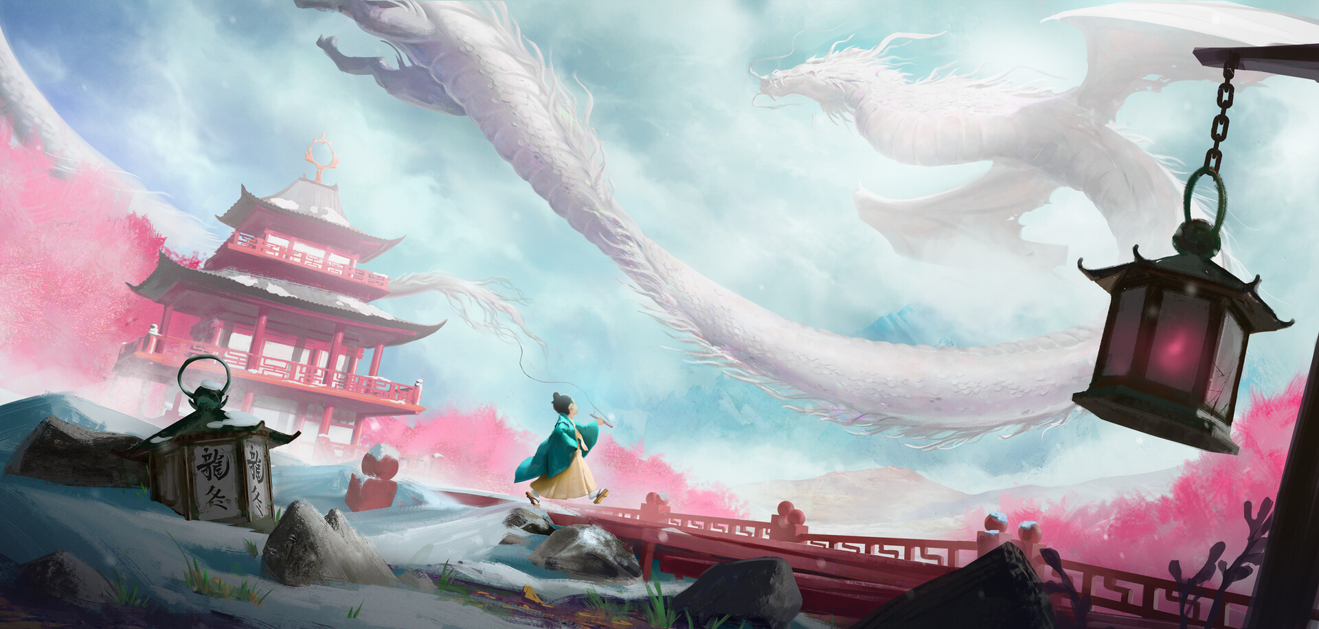 ArtStation - Come play, snow dragon!