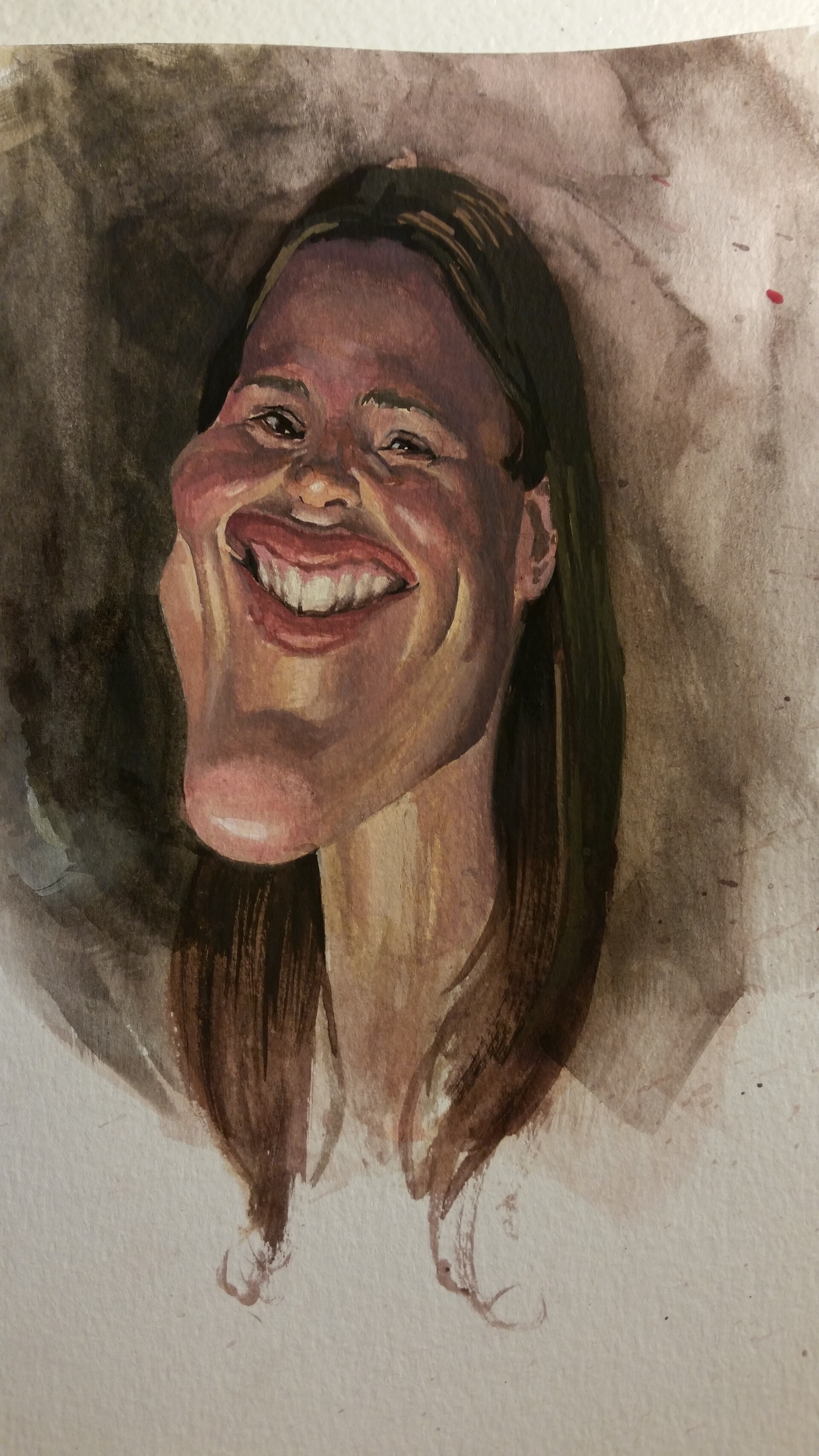 ArtStation - Caricature Jennifer Garner Gouache