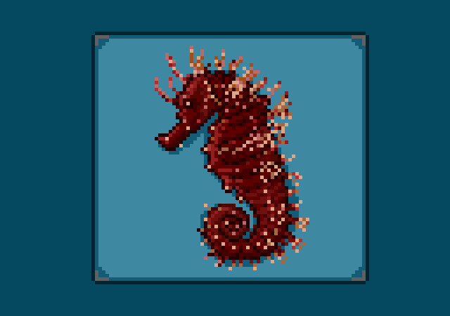 ArtStation - Pixelart Spiny Seahorse