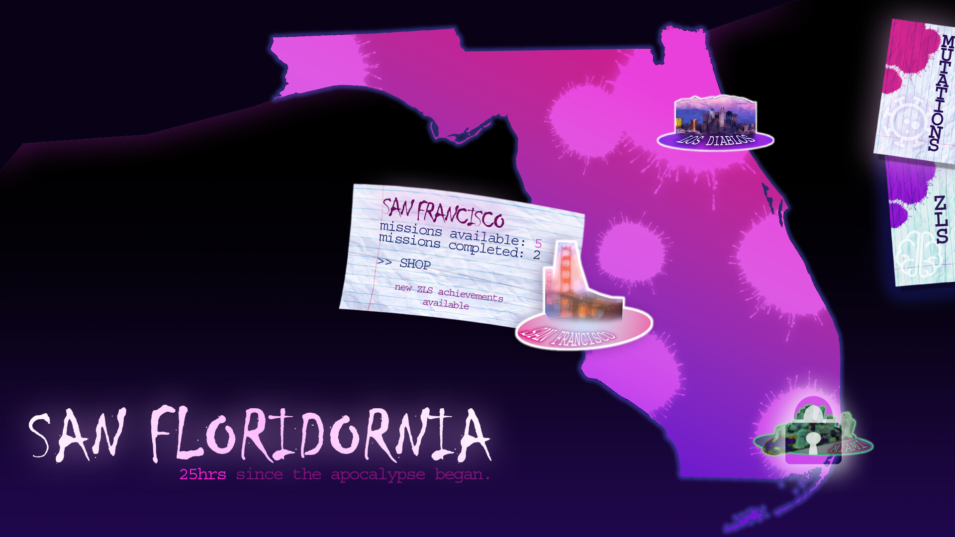 Leigh M. - UI Concept Mockups - How NOT To Be A Zombie.